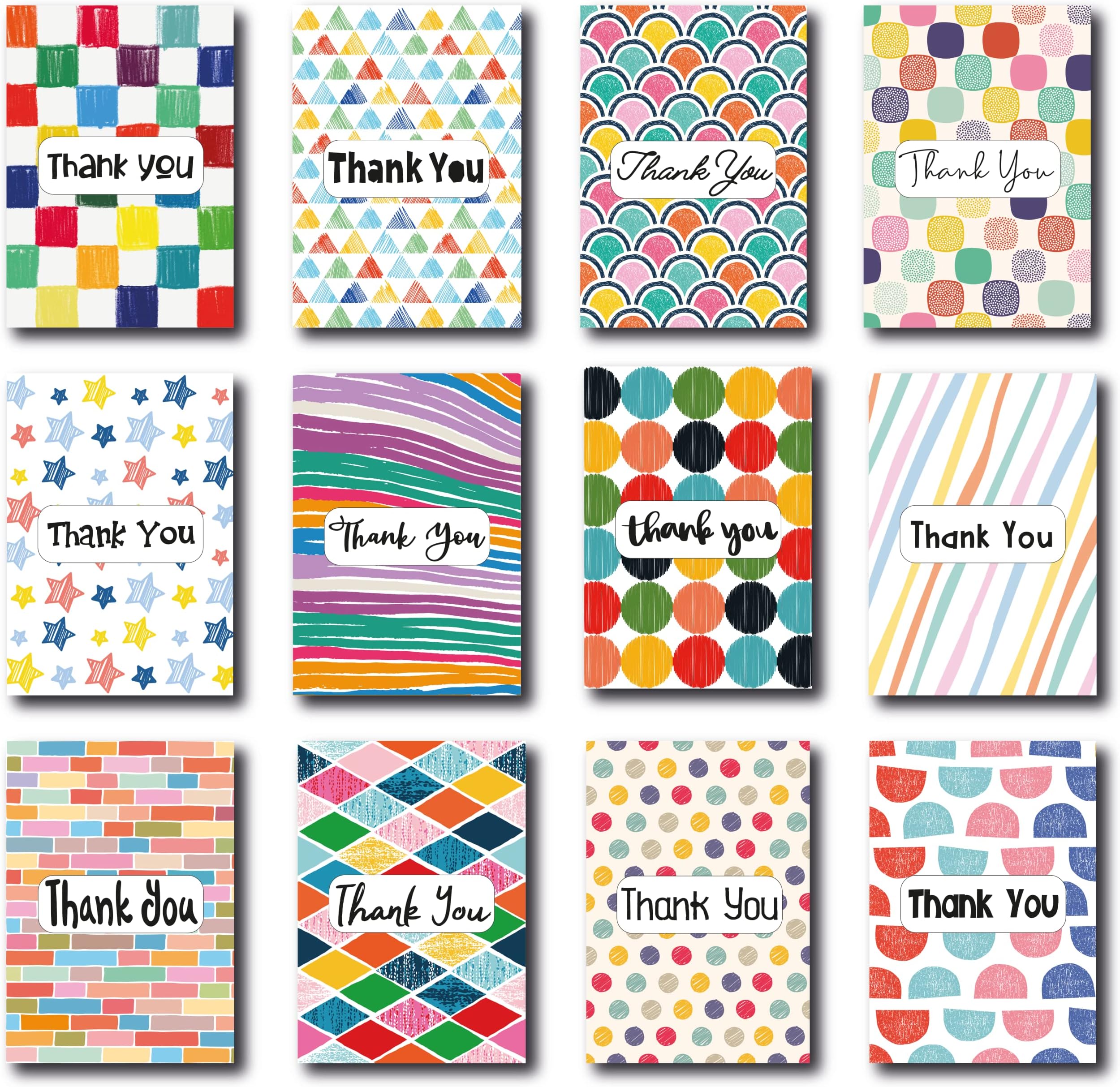 Multi Colour Pack of 10 Thank You Cards by Carlton : Amazon.co.uk ...