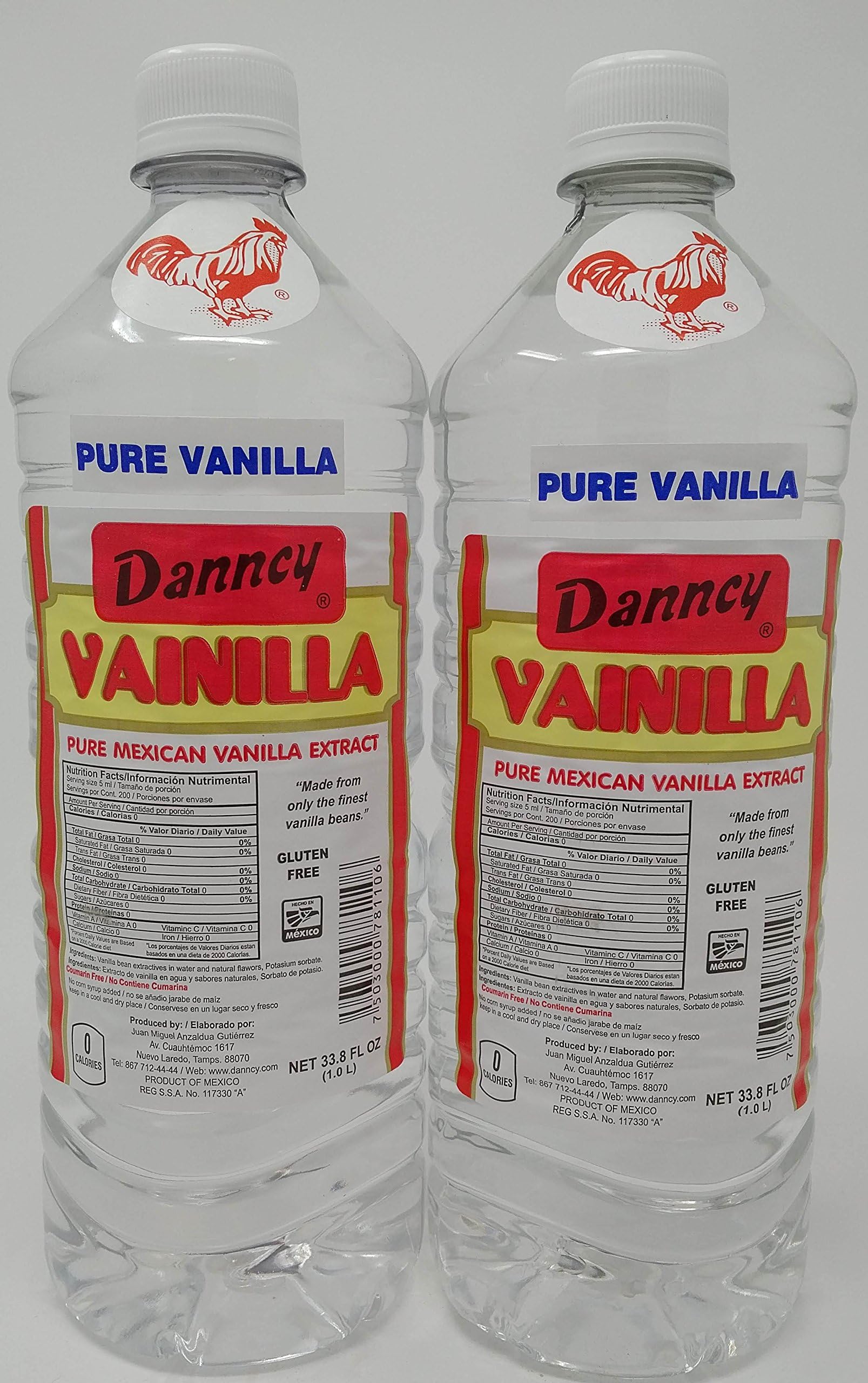 Amazon.com: Danncy Pure Clear Mexican Vanilla Extract 33.8 Ounce ...