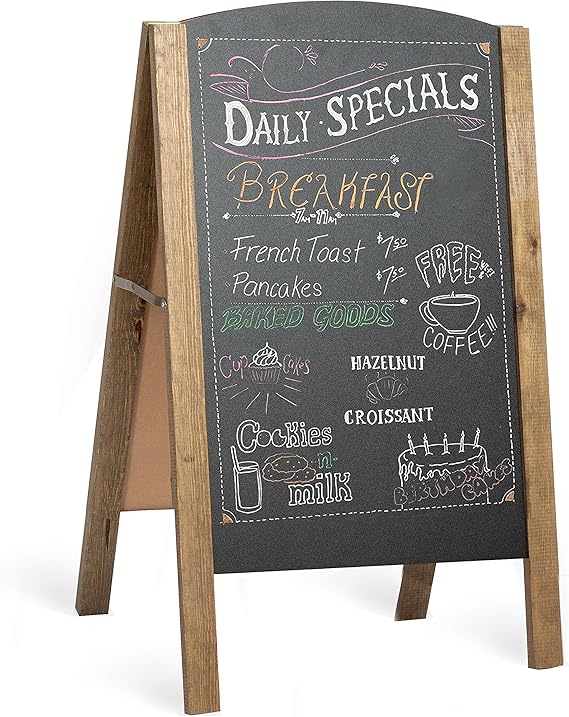 Amazon.com : Ilyapa A-Frame Chalkboard Sidewalk Sign - 20 x 30 inches ...