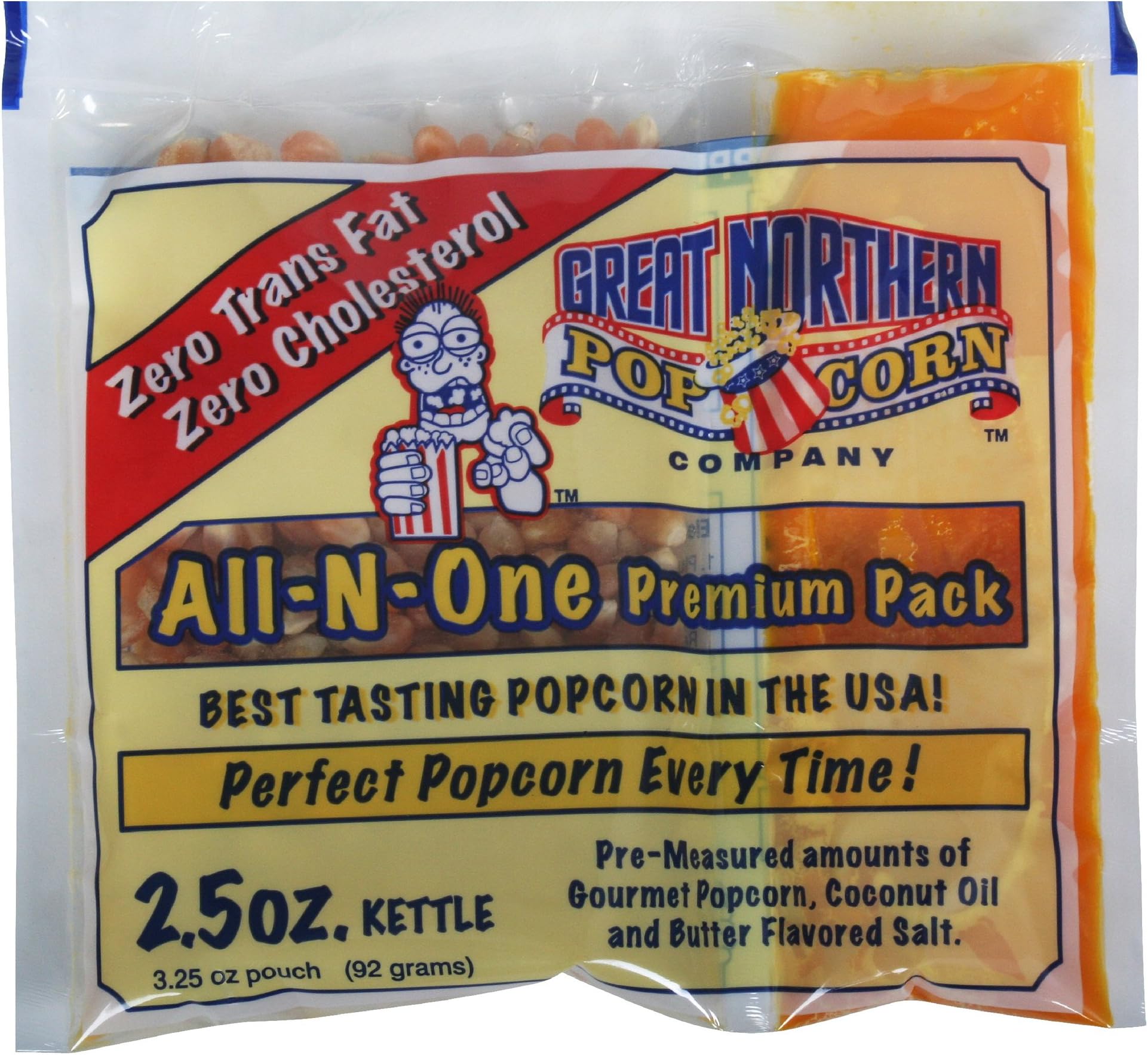 Amazon.com : Movie Theater Style 12-Count Popcorn Packs - Pre-Measured ...