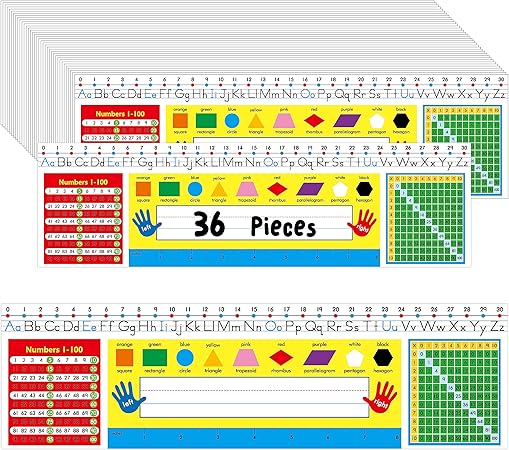 36 PCS Desk Nameplates, Double Sided PET Film Desk Name Tags with ...