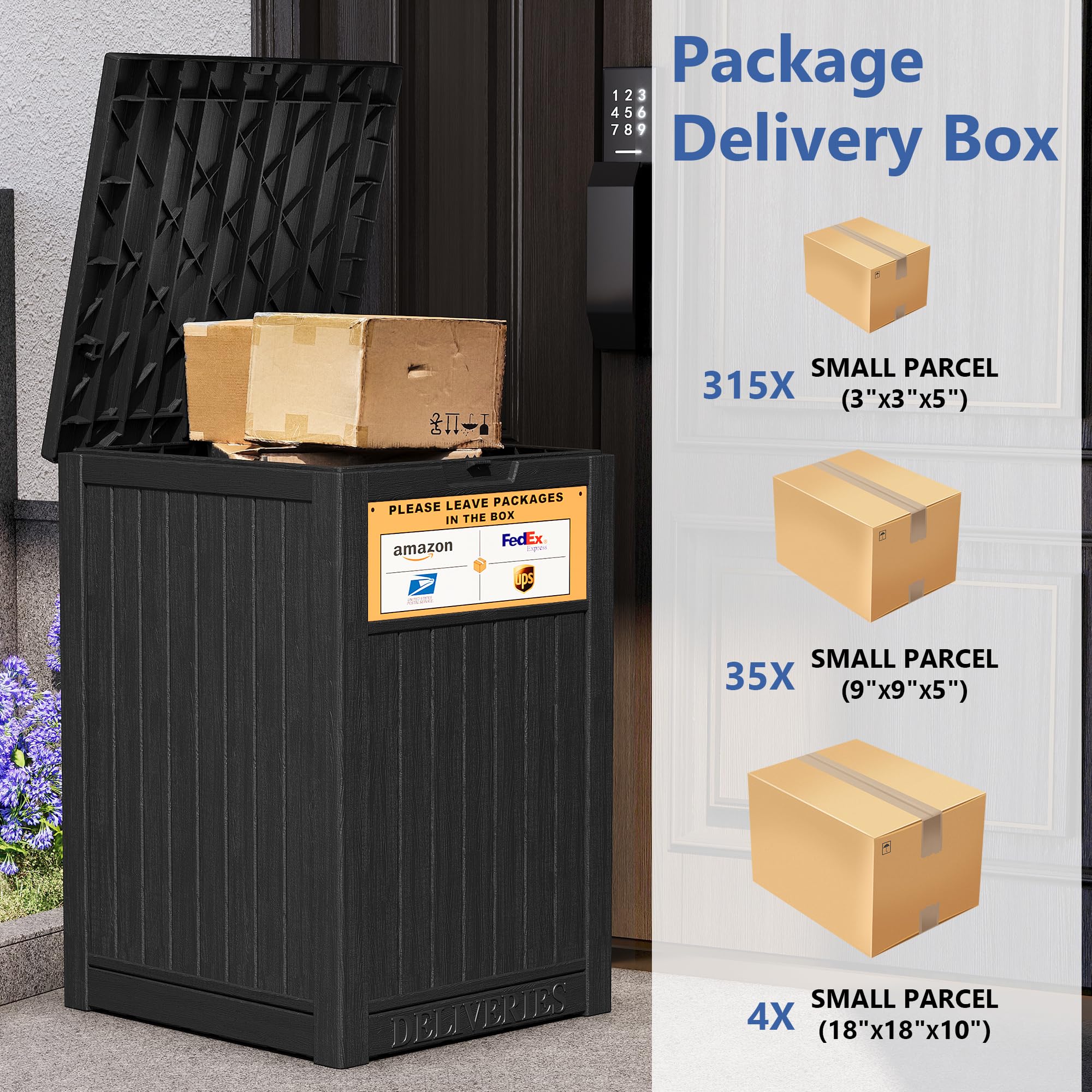 Lockable Delivery Box KAMABOKO 35 Gallon Package Delivery Box ...