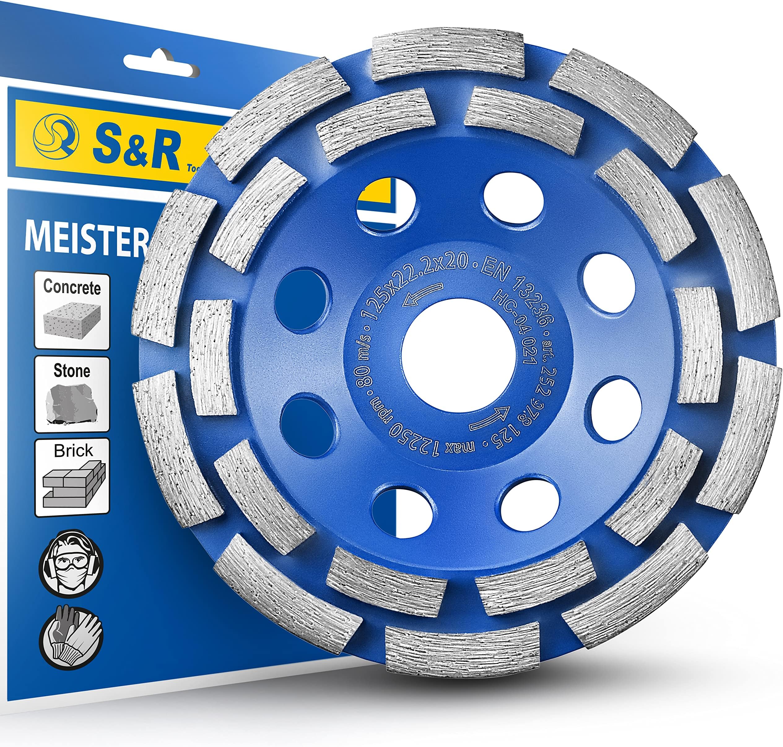 S&R Disque Diamant 125 Meule Poncage Béton, Marbre, Granit, Pierre ...