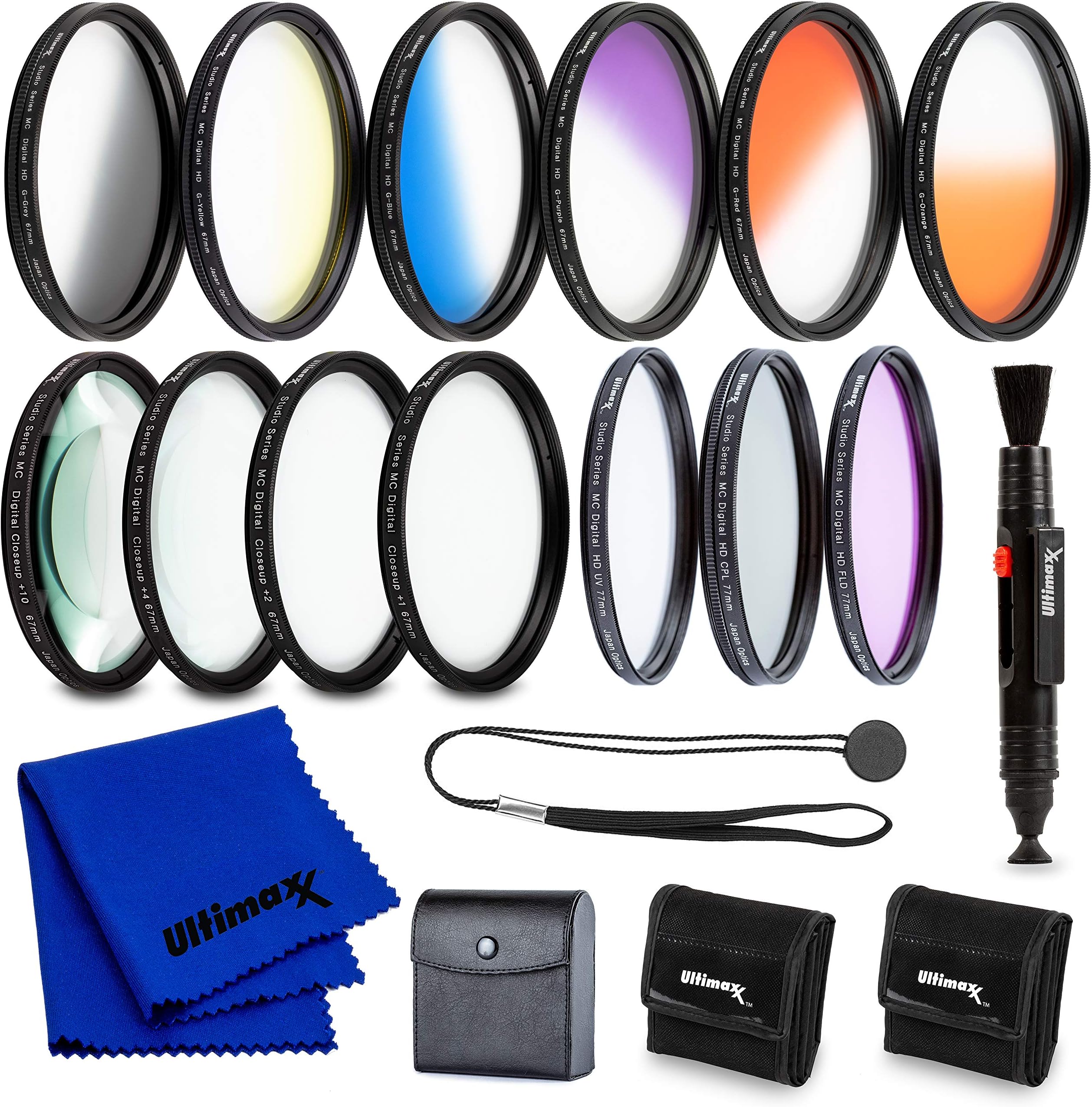 Amazon.com : Ultimaxx 46MM Complete Lens Filter Accessory Kit for ...