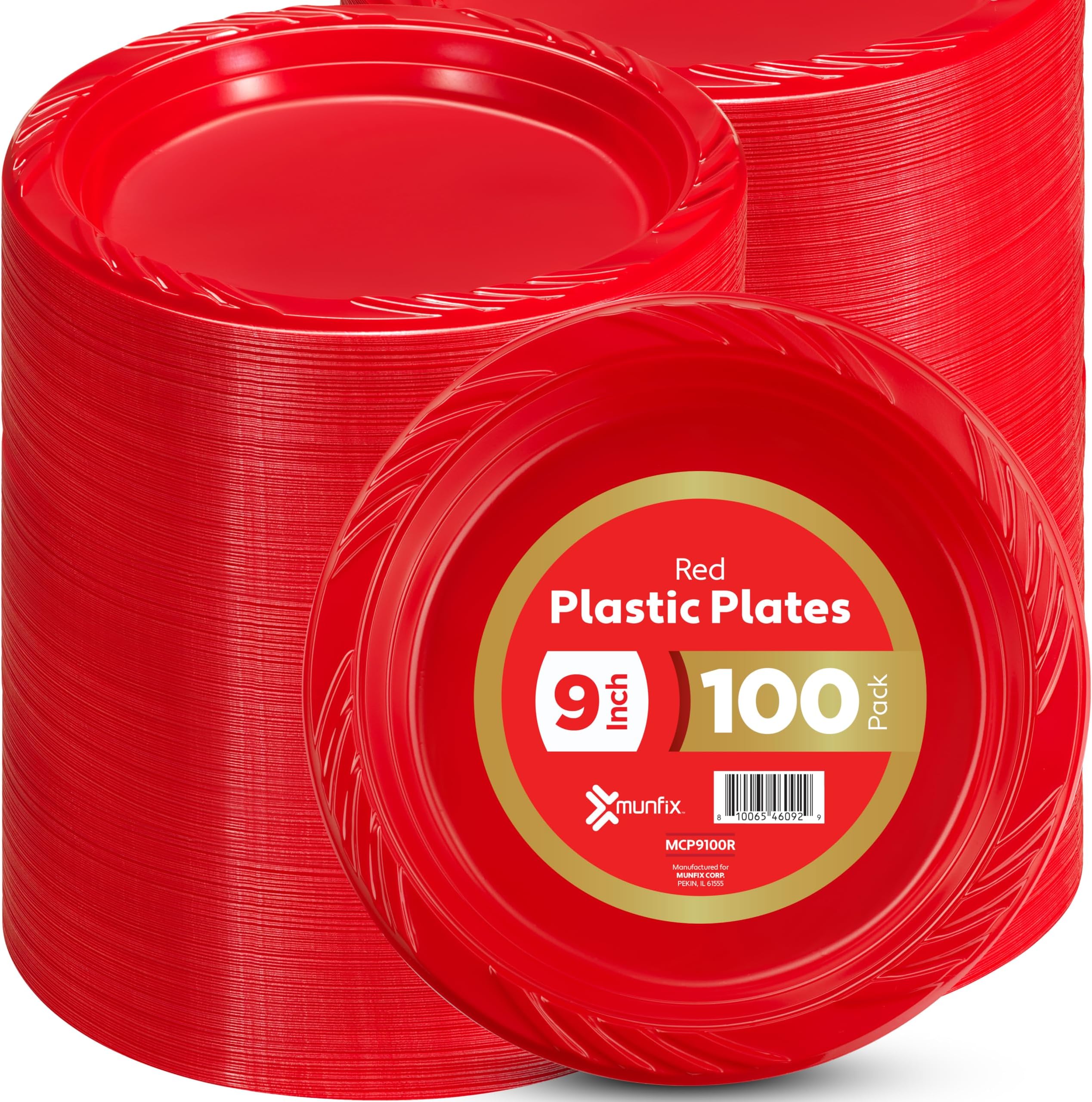 Amazon.com: Hanna K. Signature Collection Round Party Plates-10 | Red ...