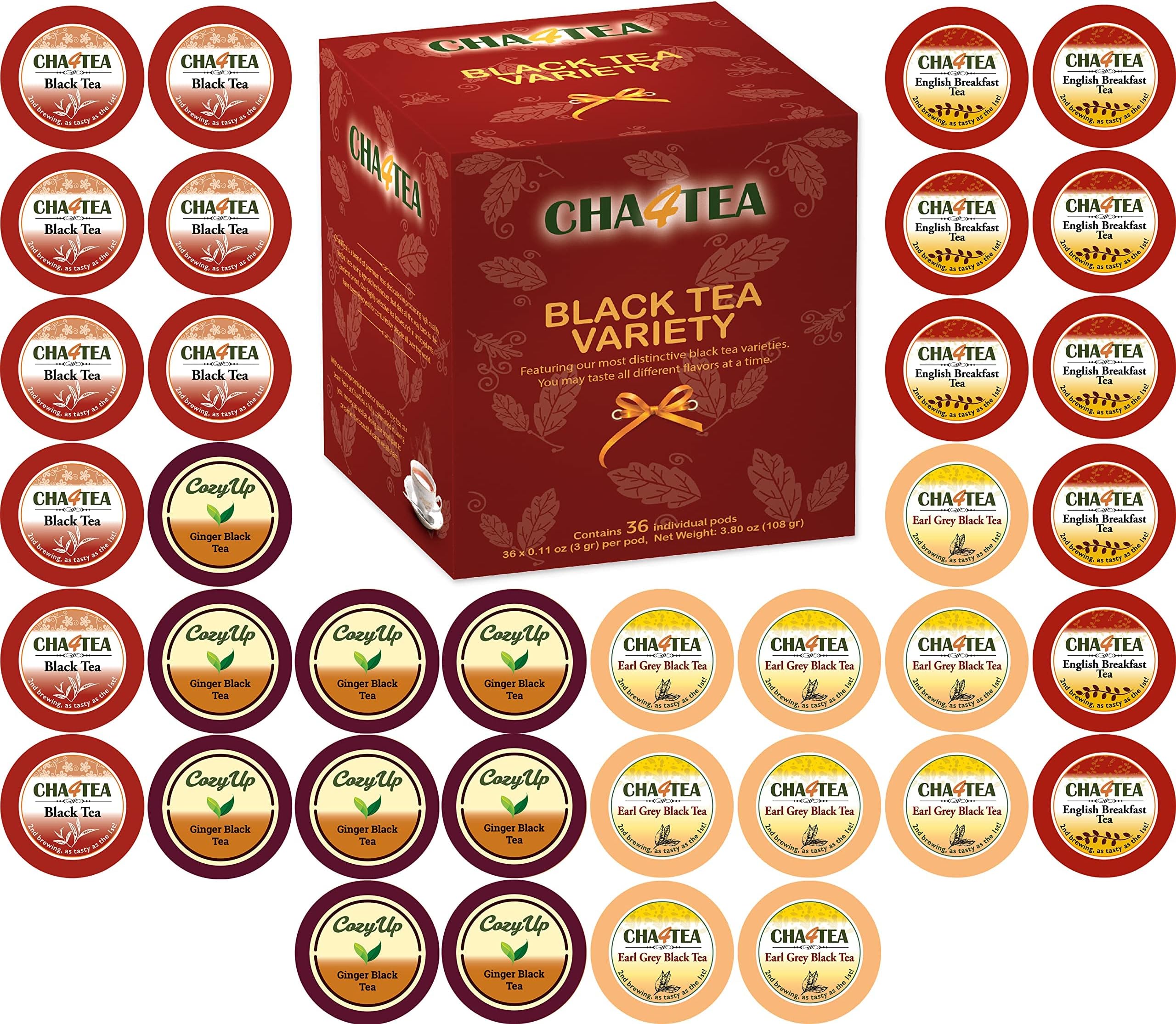Amazon.com : Cha4TEA 36-Count Assorted Black Tea Sampler for Keurig K ...