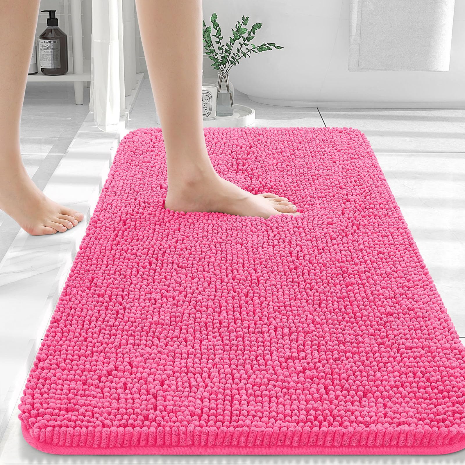 Amazon.com: OLANLY Bathroom Rugs 36x24, Extra Soft Absorbent Chenille ...