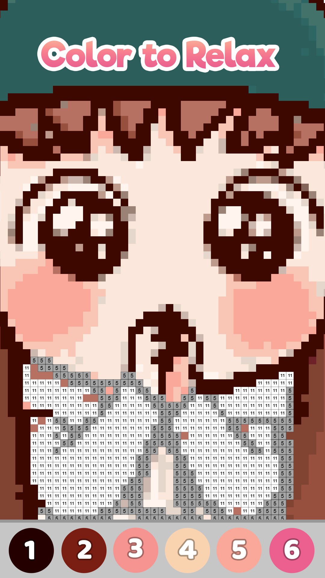 Anime Dolls Pixel Art - Paint by Number, Sandbox Coloring - Anime Games ...