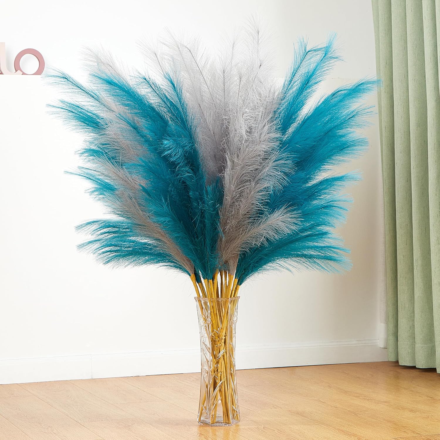 Amazon.com: Aurora Prime 14 Pcs 45" Faux Pampas Grass – Fluffy ...