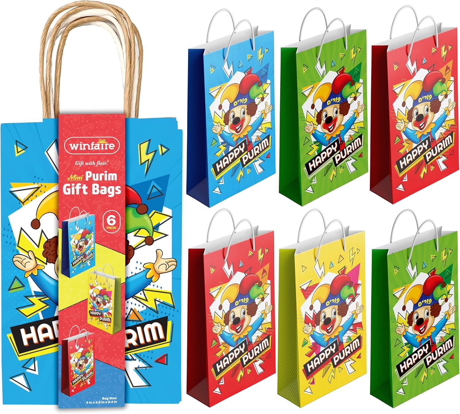 Amazon.com: Winfaire Purim Gift Bags, Mini Purim Bags Kids for ...