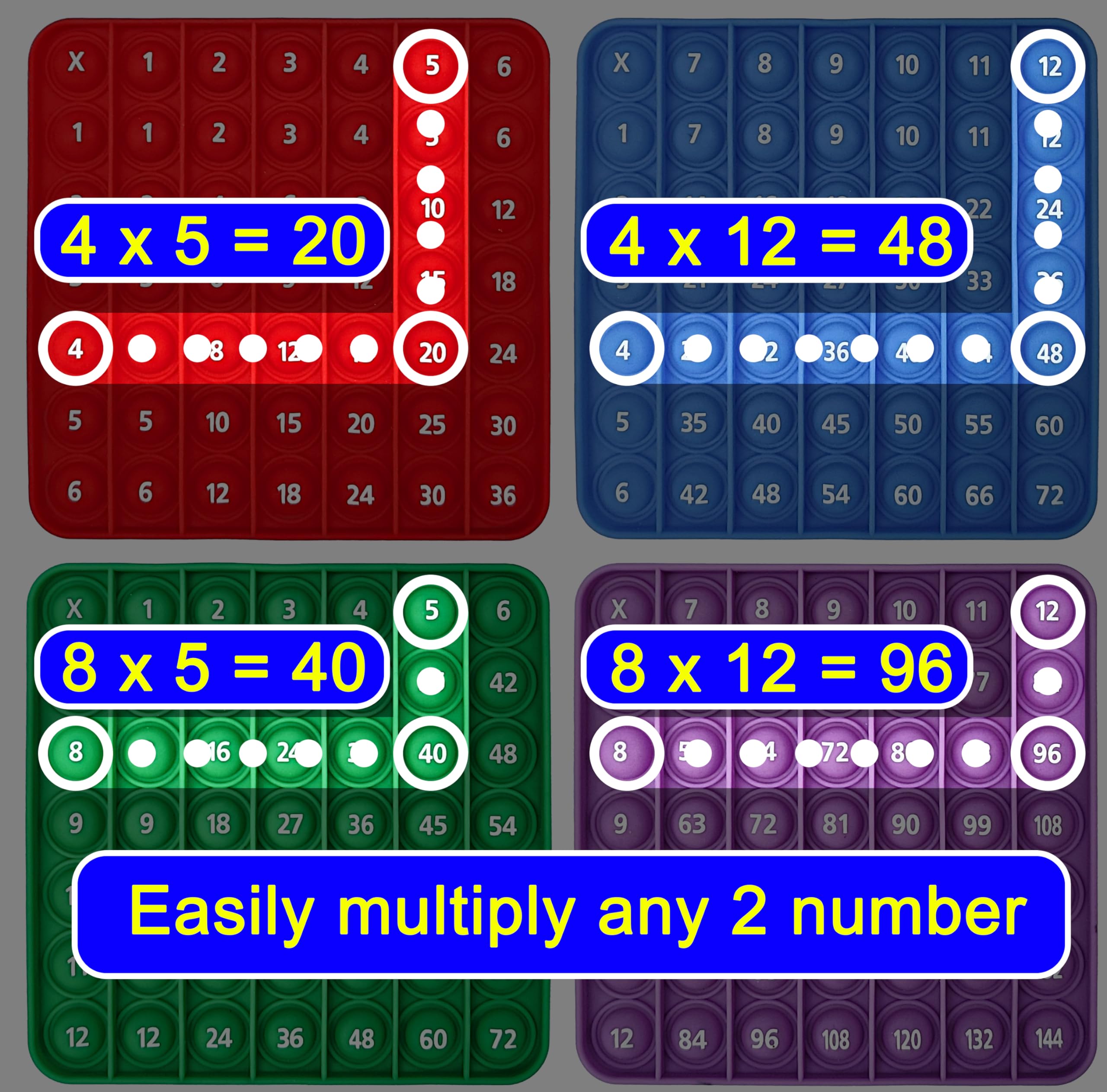 Snapklik.com : Proweber Multiplication Chart Math Games Pop Fidget Toys ...