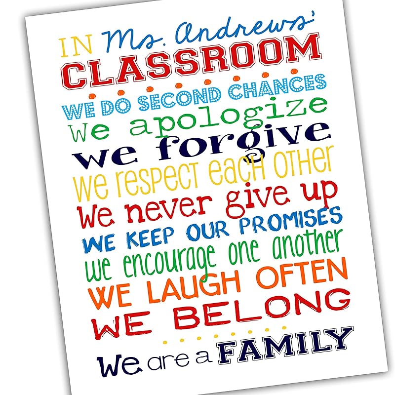Amazon.com: TEACHER GIFT - In This Classroom - A Teacher's Promise to ...