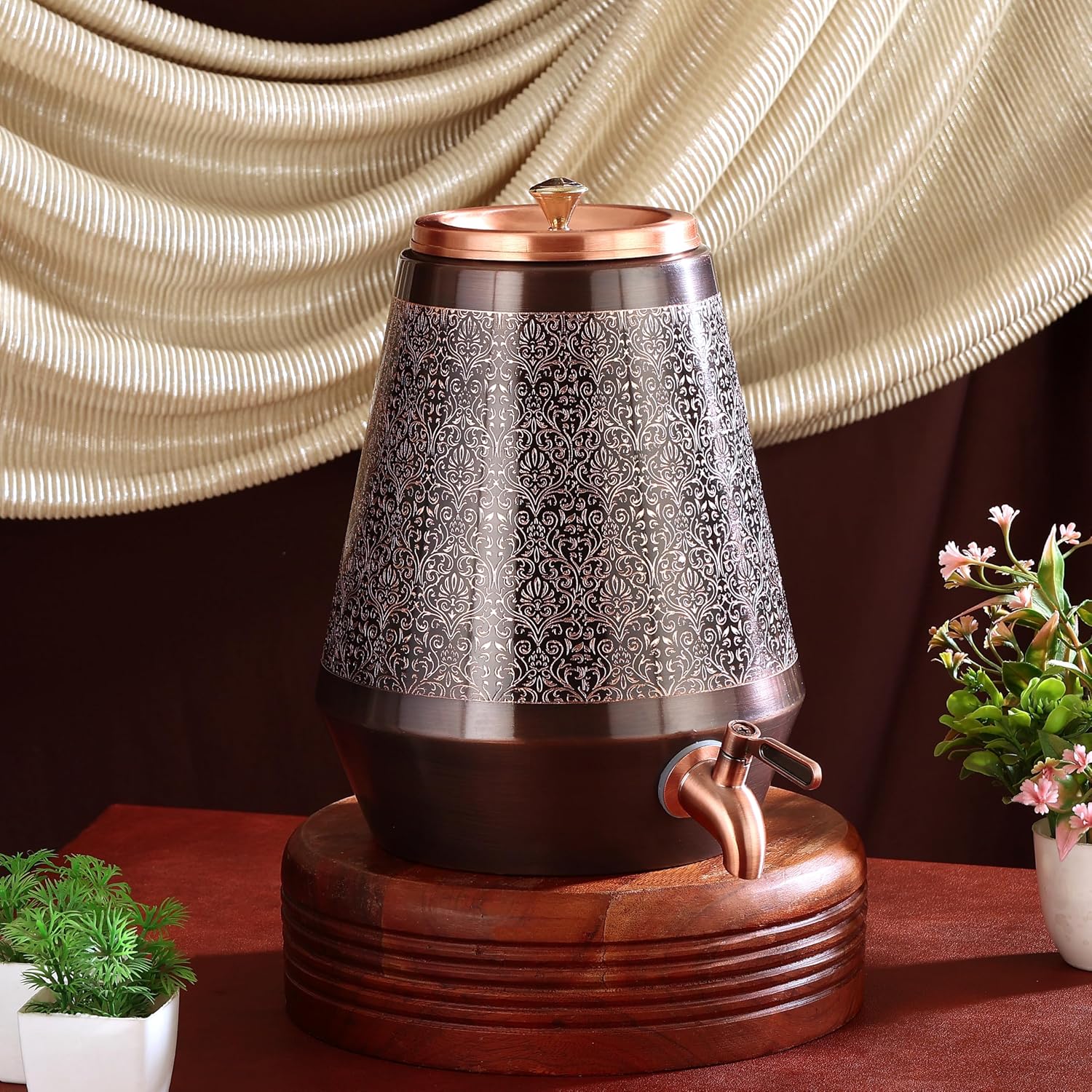 cWc CROCKERY WALA & COMPANY Pure Copper Dispenser 5 litres Paradise ...