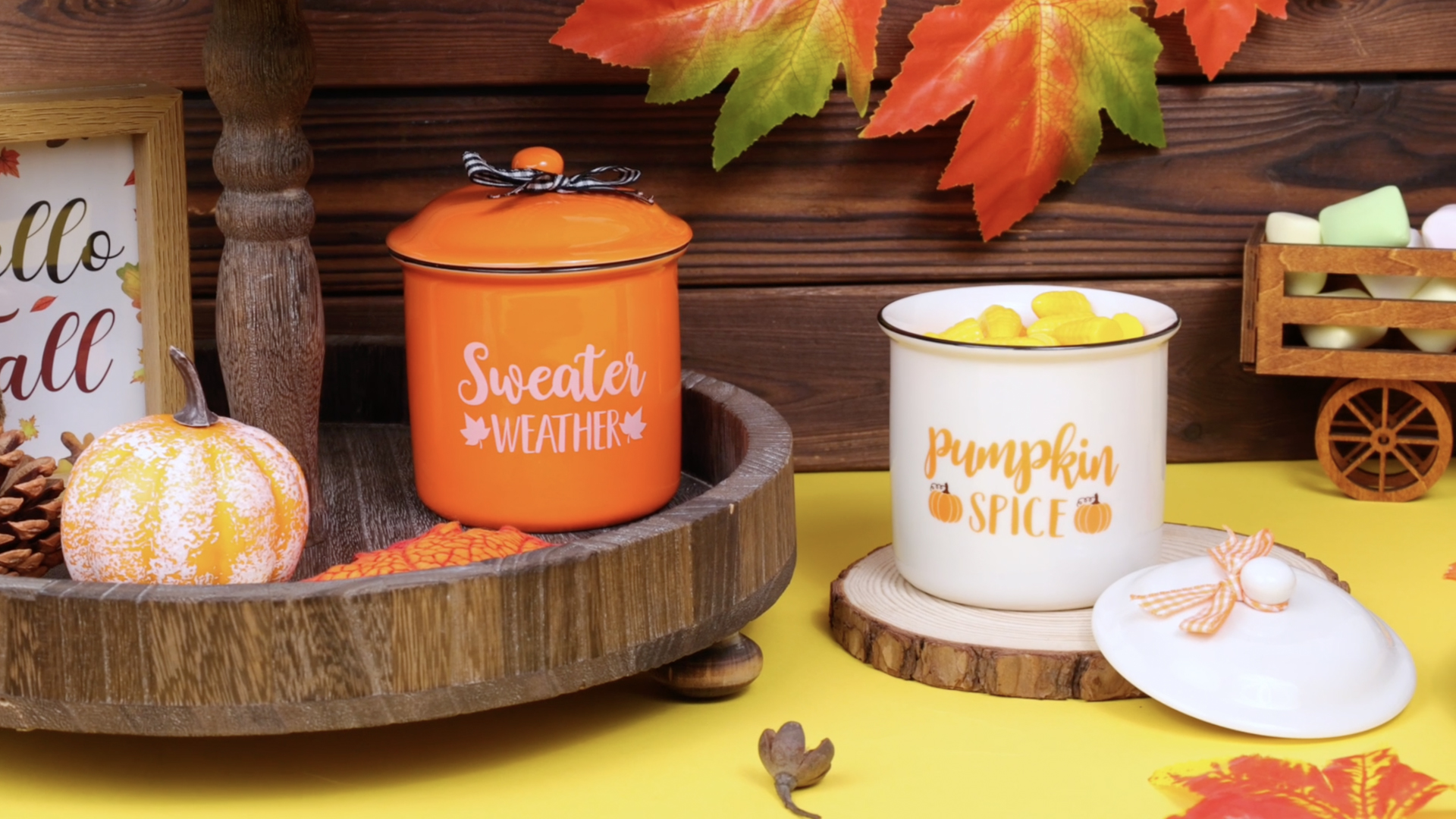 Watch Fall Ceramic Canisters on Amazon Live