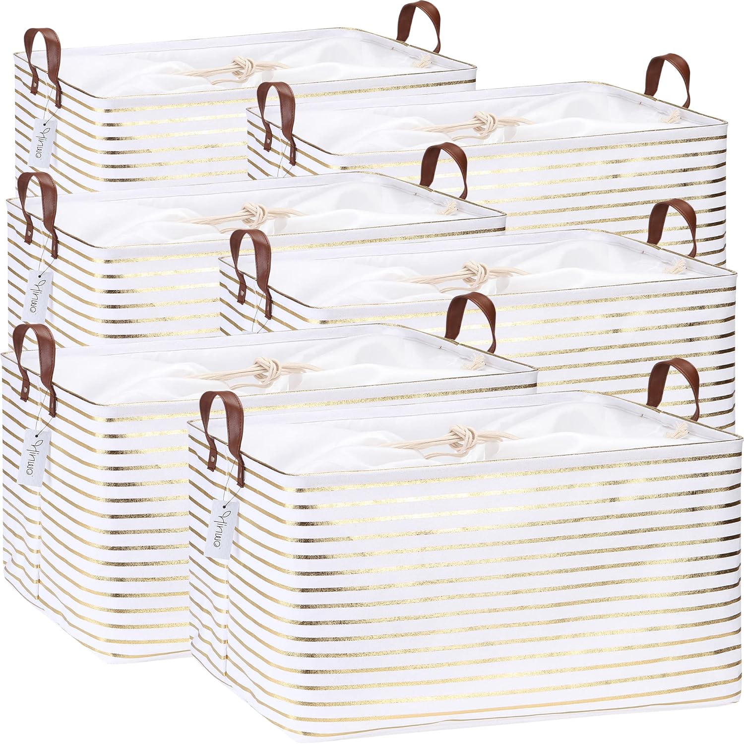Amazon.com - Hinwo 70L Extra Large Storage Bins, 6-Pack Closet ...