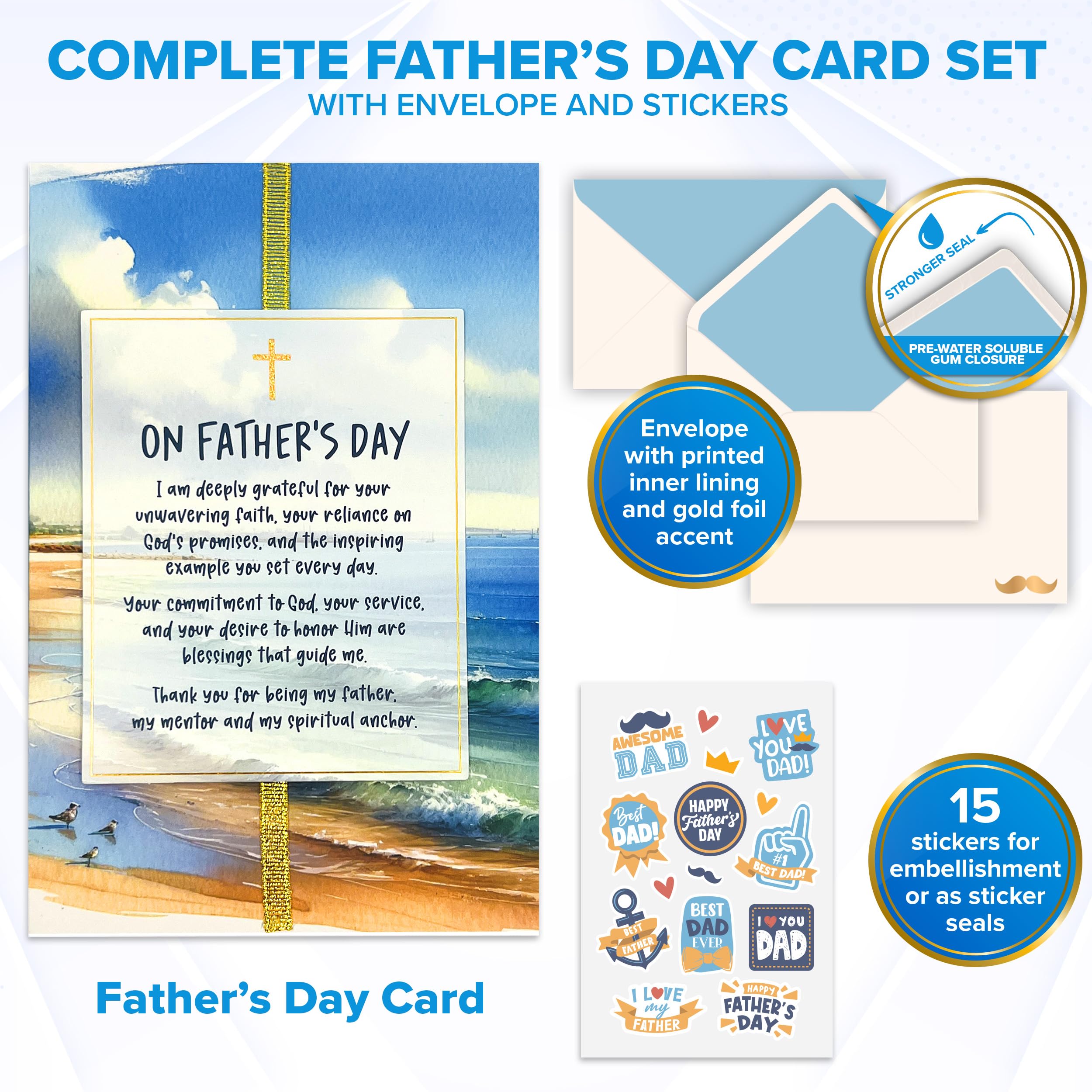 Snapklik.com : Decorably Gold Foiled 5x8in Individual Fathers Day ...
