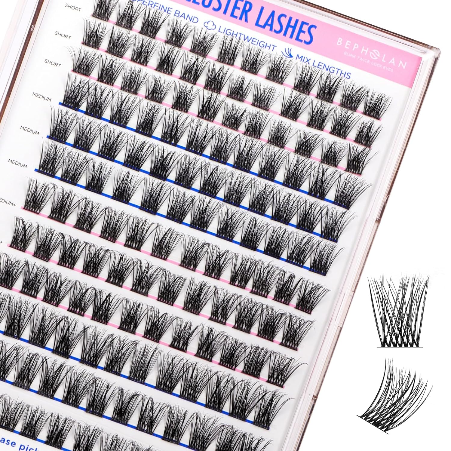 Amazon.com: Bepholan Lash Clusters 144pcs DIY Eyelash Extension ...