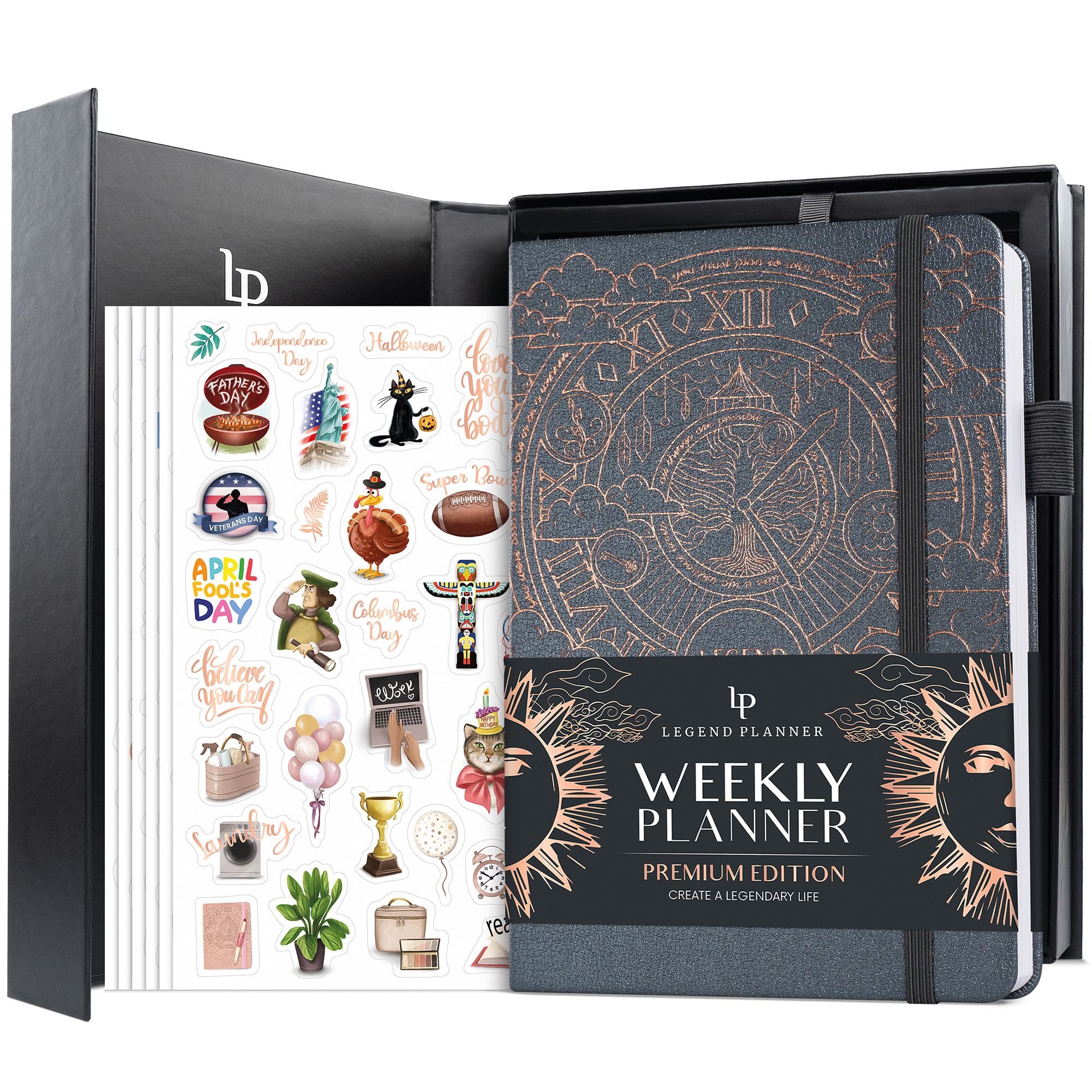 Amazon.com : Legend Weekly Planner Premium – Undated Weekly, Monthly ...