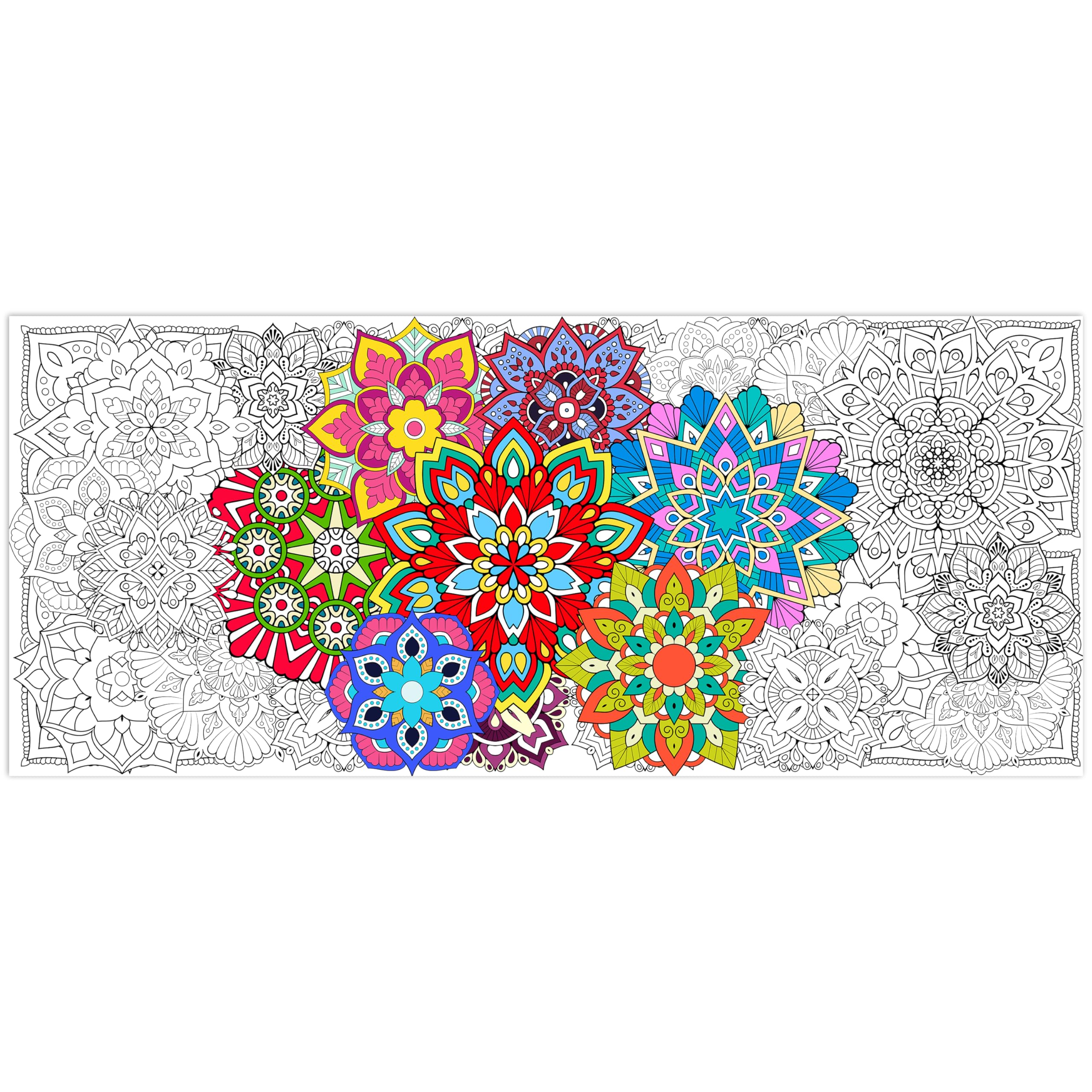 WATINC Jumbo Mandala Coloring Poster Classic Mandala Posters Giant ...