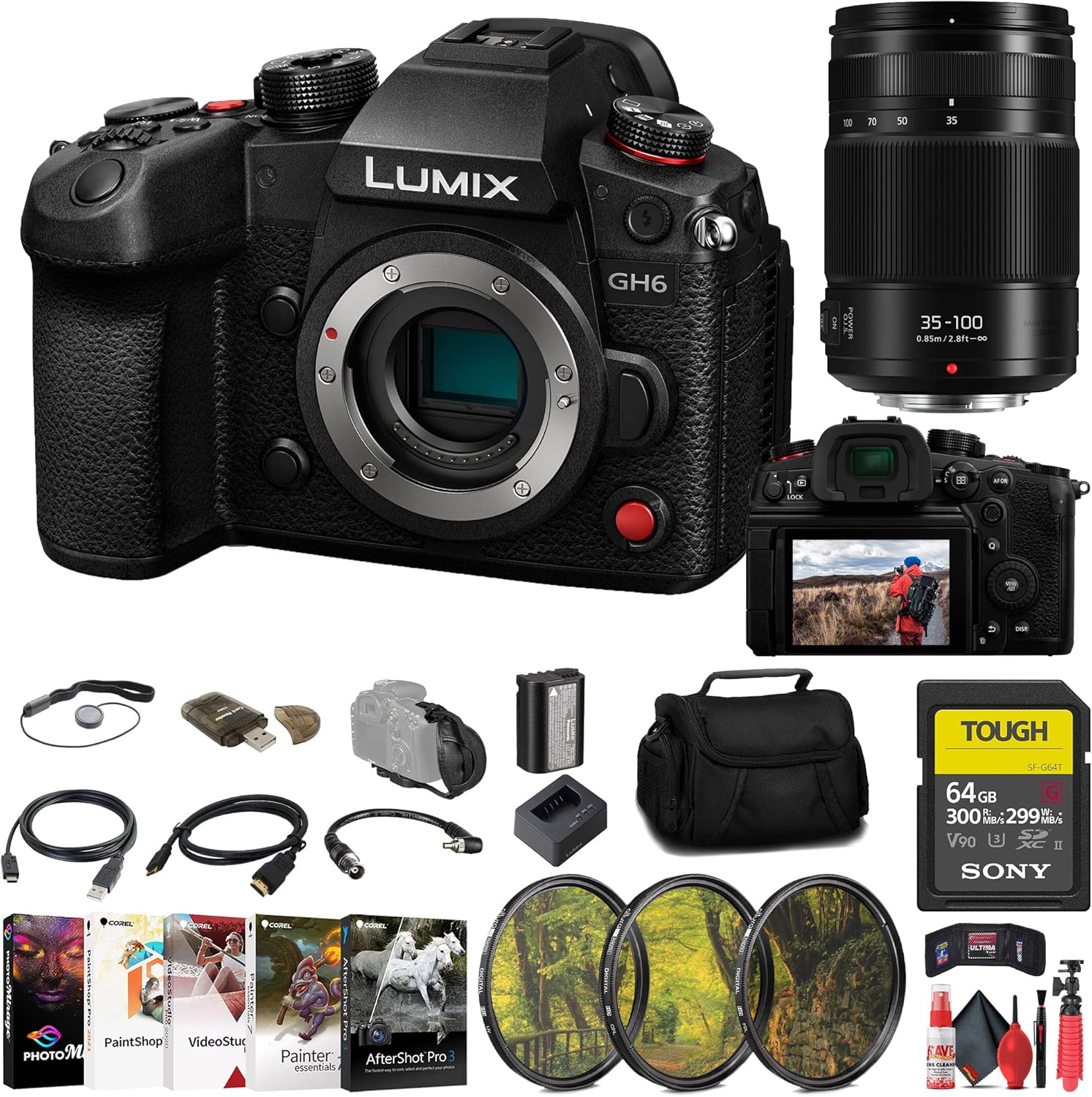 Amazon.com : Panasonic Lumix GH6 Mirrorless Camera (DC-GH6BODY ...