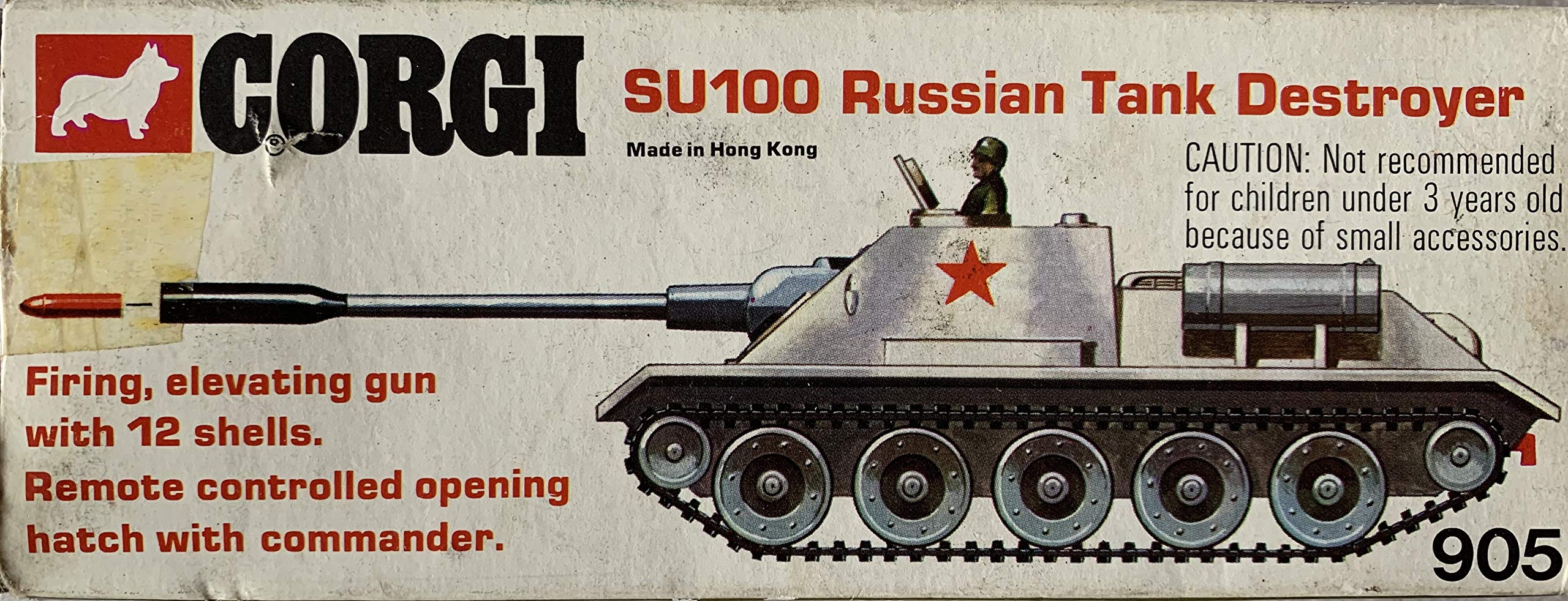 Buy Vintage Corgi 1974 SU-100 Russian Medium Tank Destroyer Die-cast ...