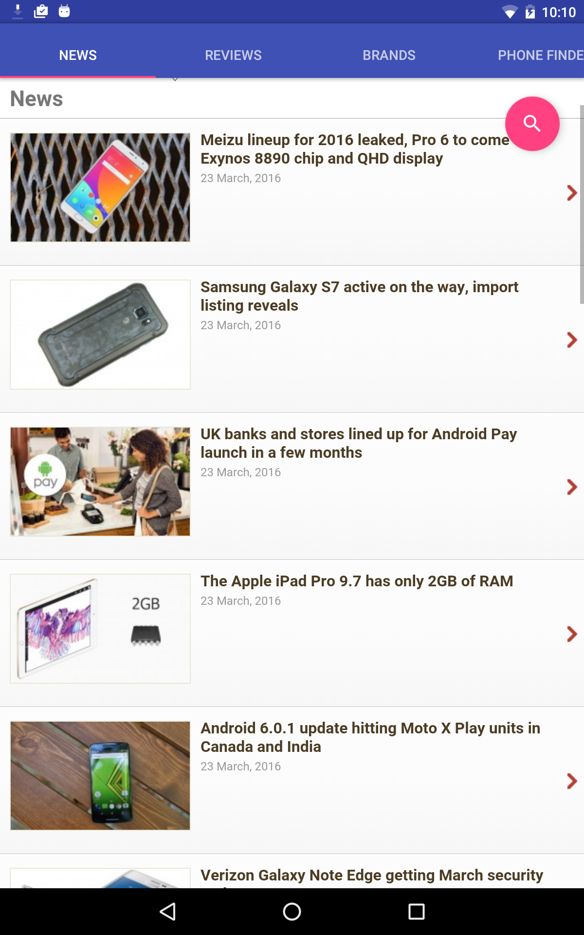 Aplicación Mobile Mania en Amazon Appstore