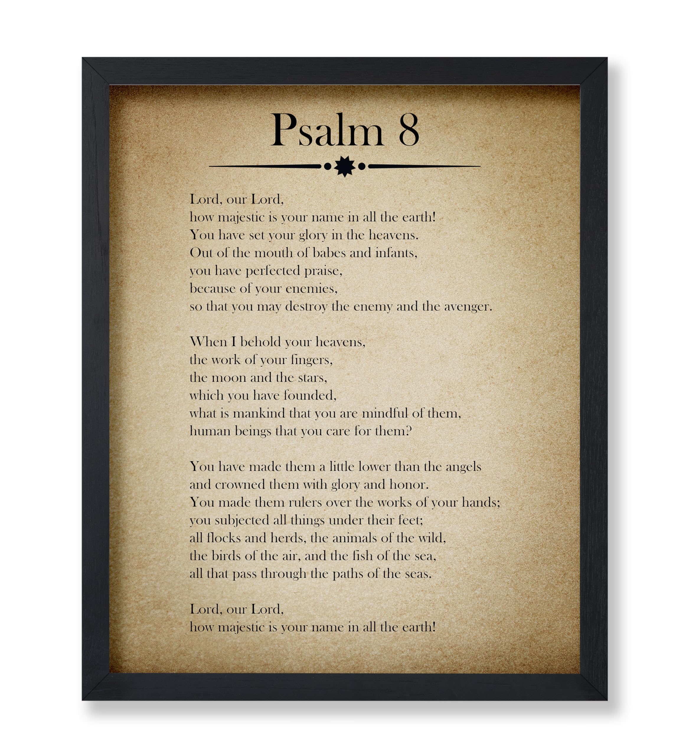 Amazon.com: Poster Master Psalm 8 Poster - Bible Print - Bible Verse ...