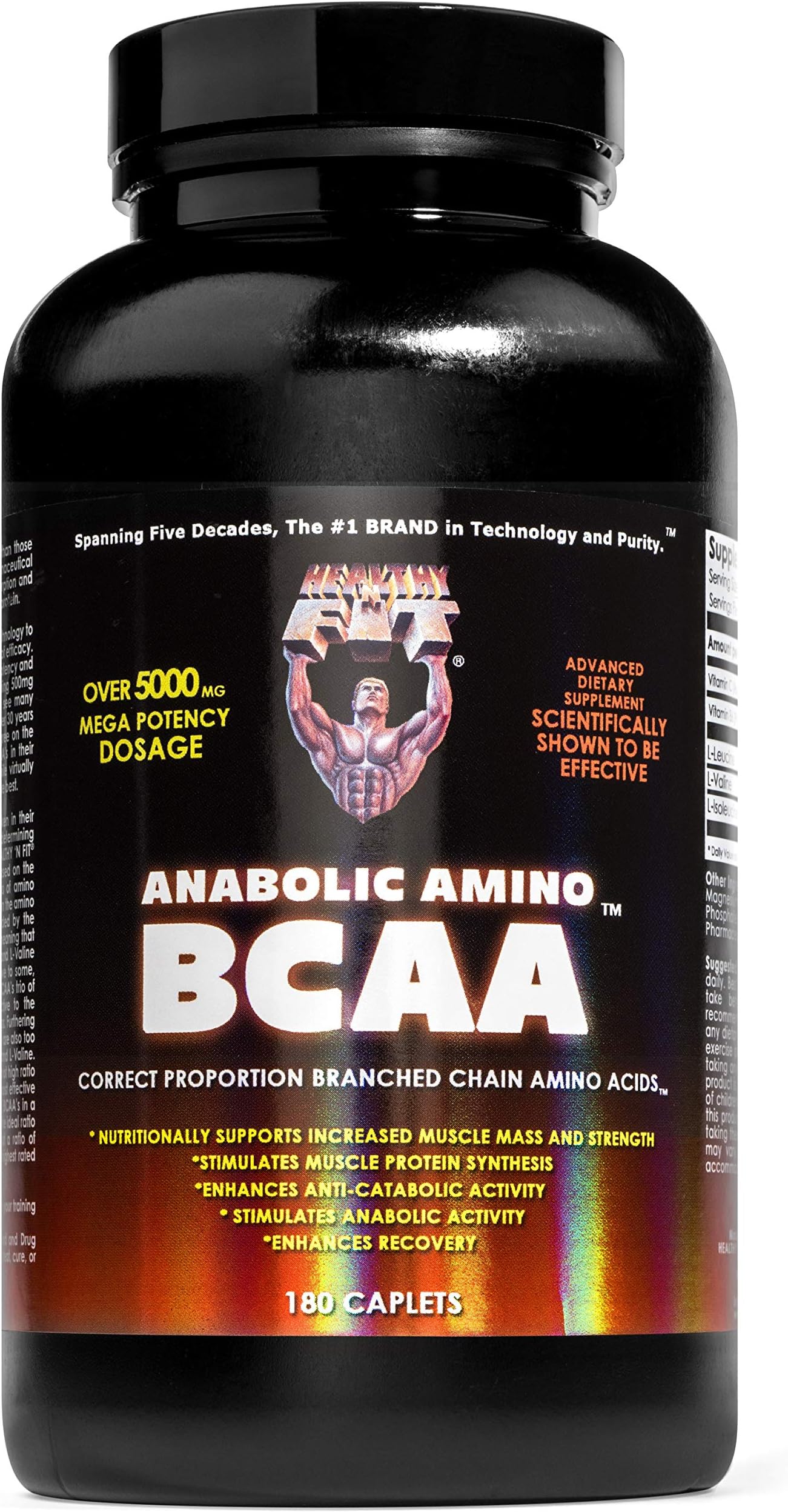 Amazon.com: PROLAB BCAA PLUS, Branched Chain Amino Acid Capsules, 180-Count : Health & Household