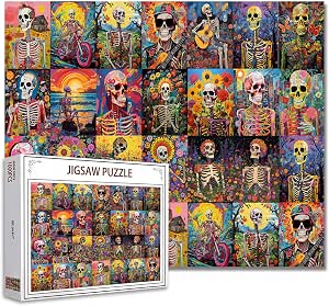 Amazon.com: Tucocoo Graffiti Human Skeleton Postage Puzzles for Adults ...