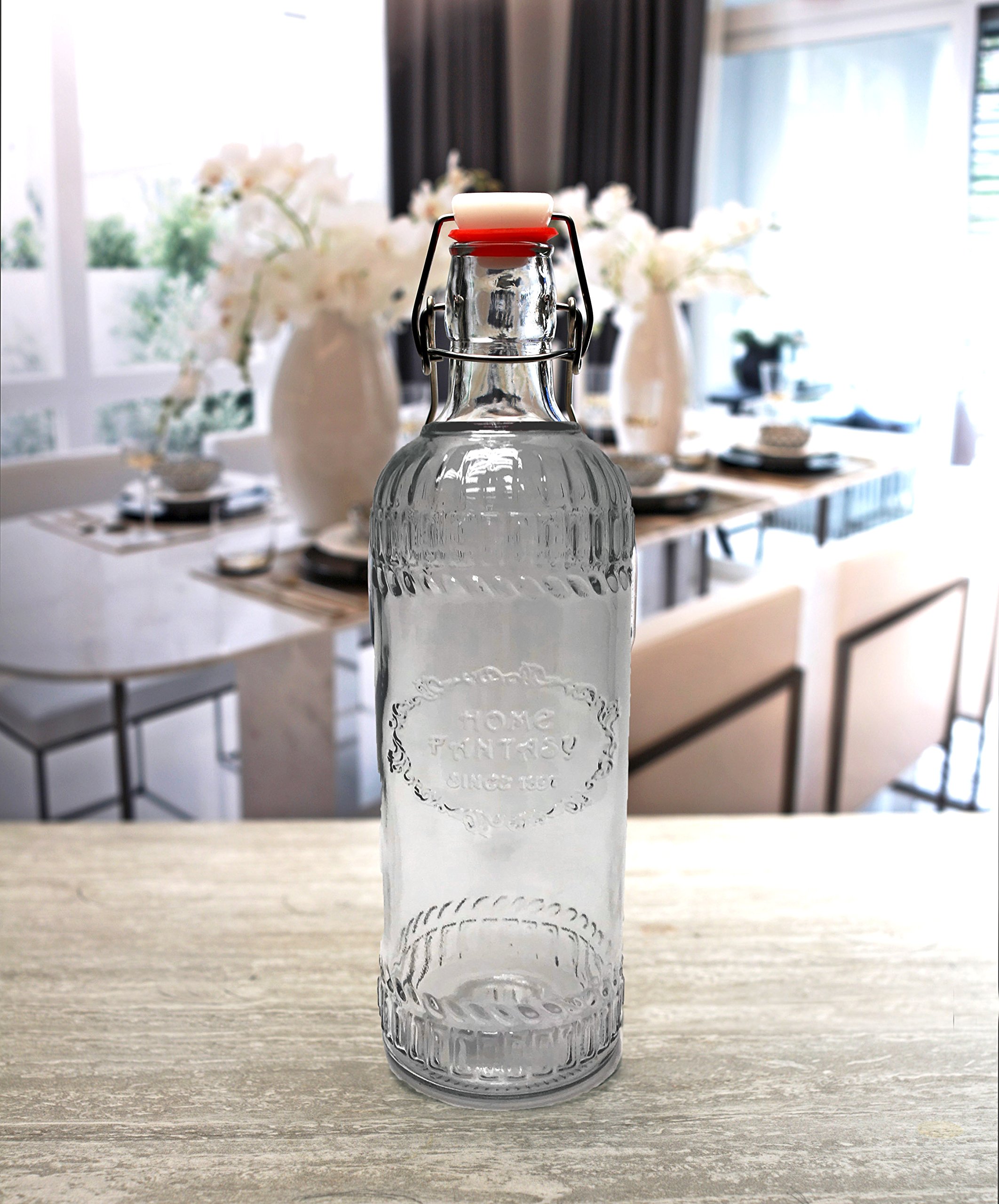 Buy Circleware Manor Hill Hermetic Glass Bottle with Locking Swing Top ...
