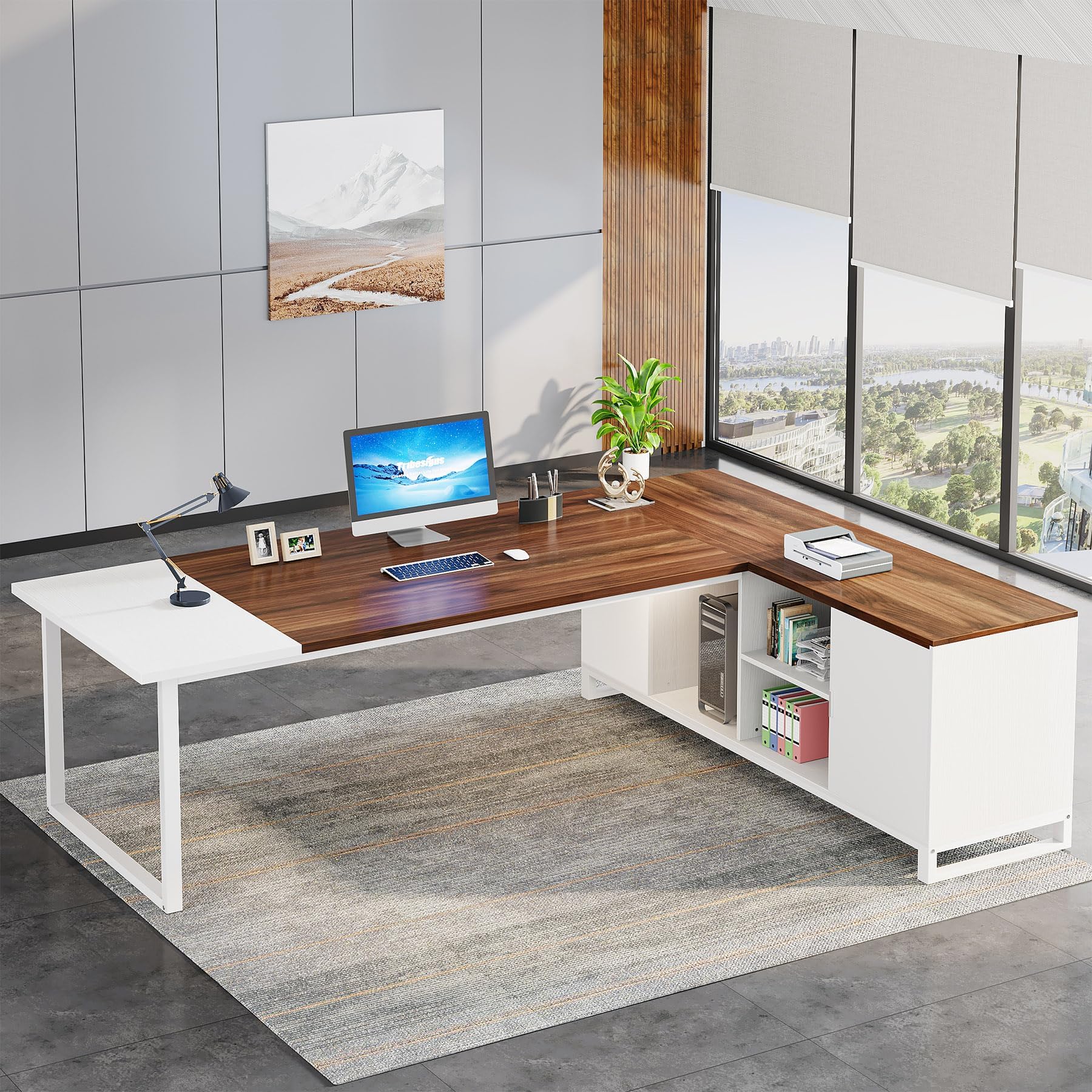 Amazon.com: Offices To Go 71" L Shaped Desk W/Drawers Overall Office ...