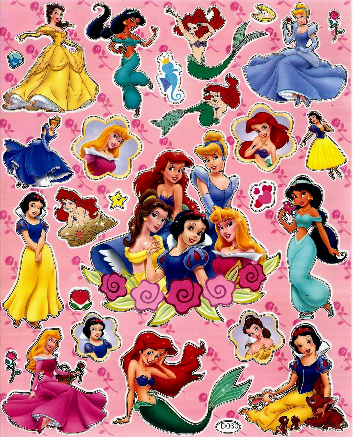 Amazon.com: Disney Princesses STICKER SHEET D060 ~ Snow White ...