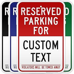 Amazon.com: Custom Reserved Parking For Business Sign, 12x18 Inches, 3M ...