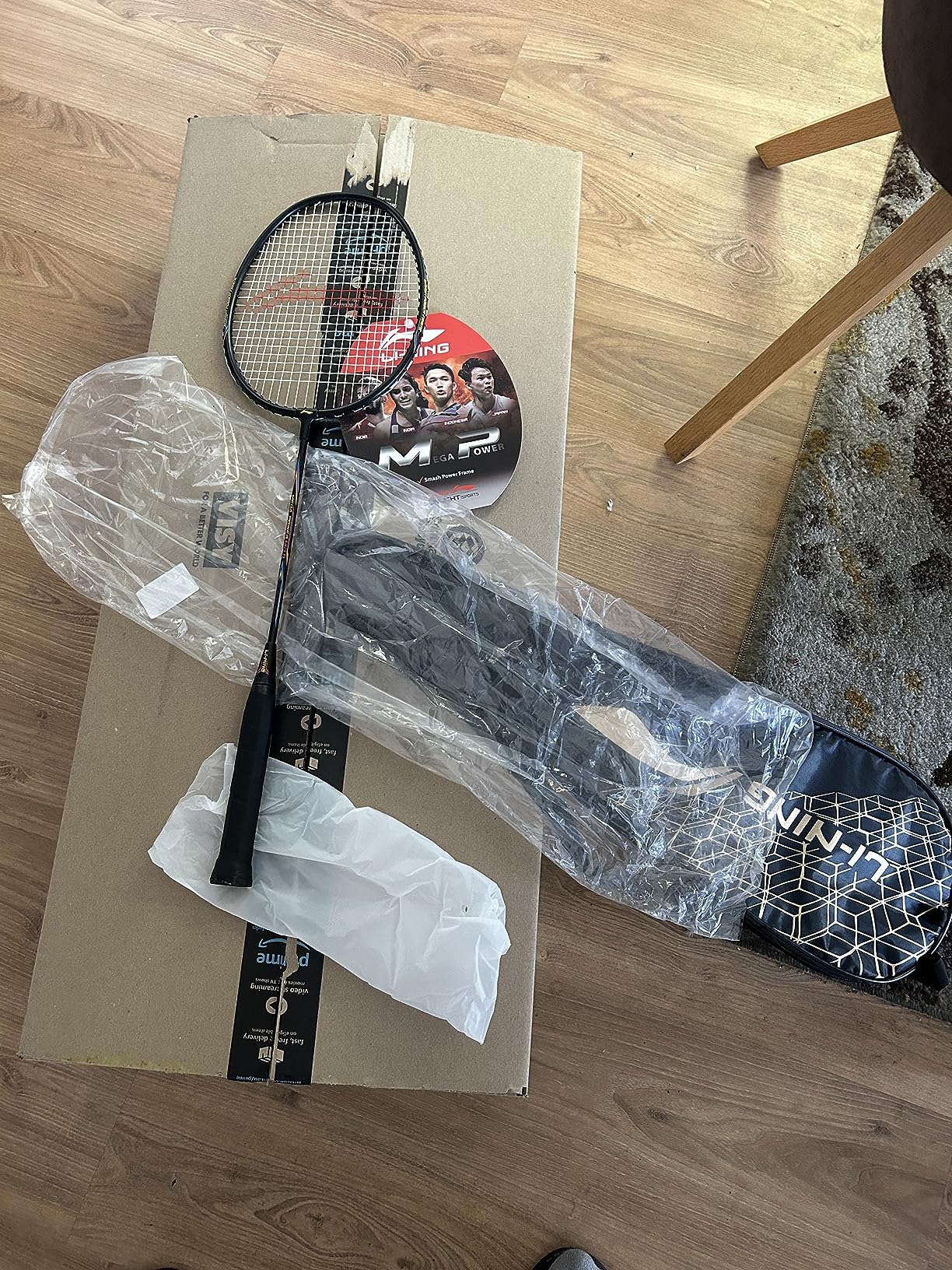 Li-Ning Mega Power 9 Badminton Racquet with Smash Power Frame with Free ...