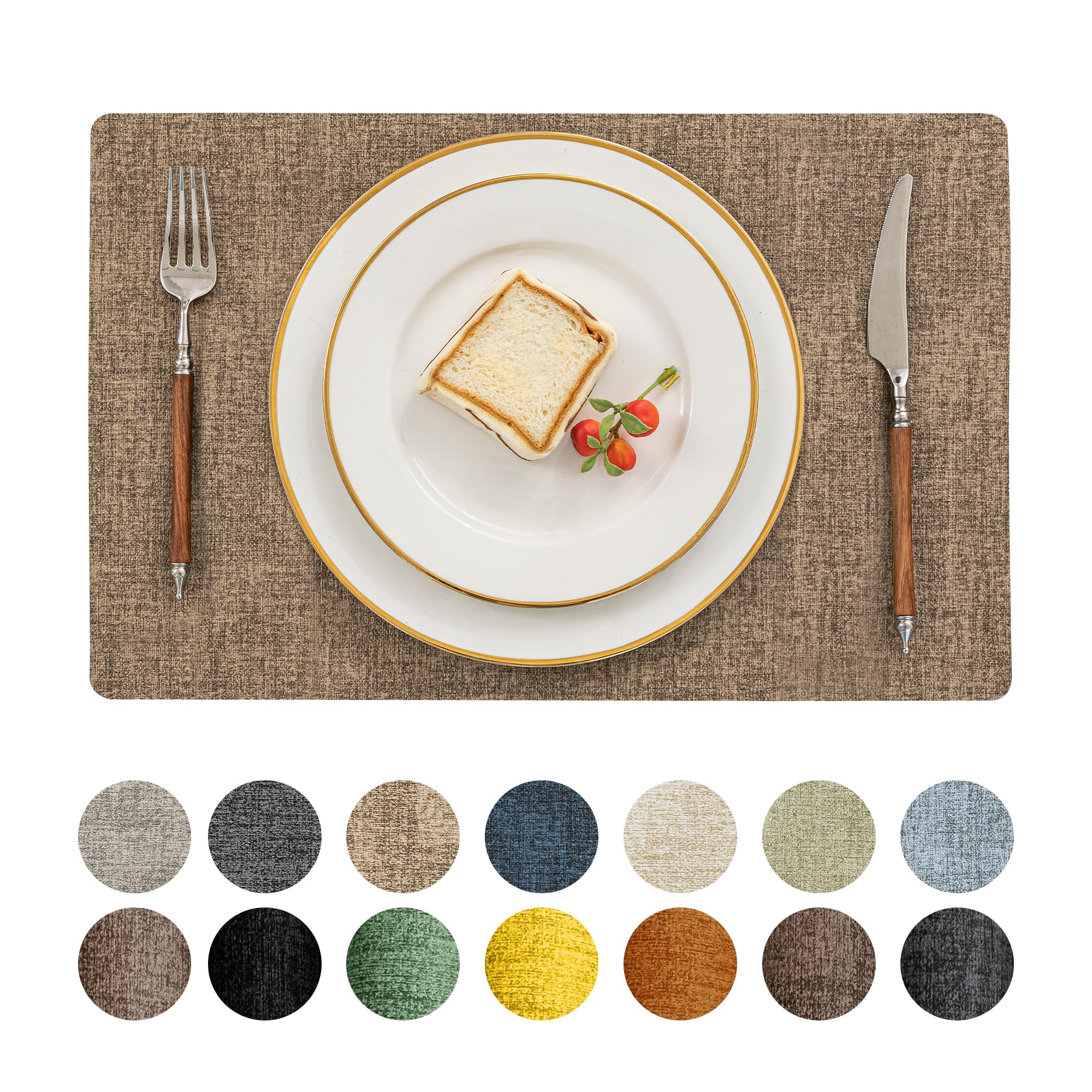 Amazon.com: Romanstile Vinyl Placemats Set of 4-12 X 18 Inch - Heat ...