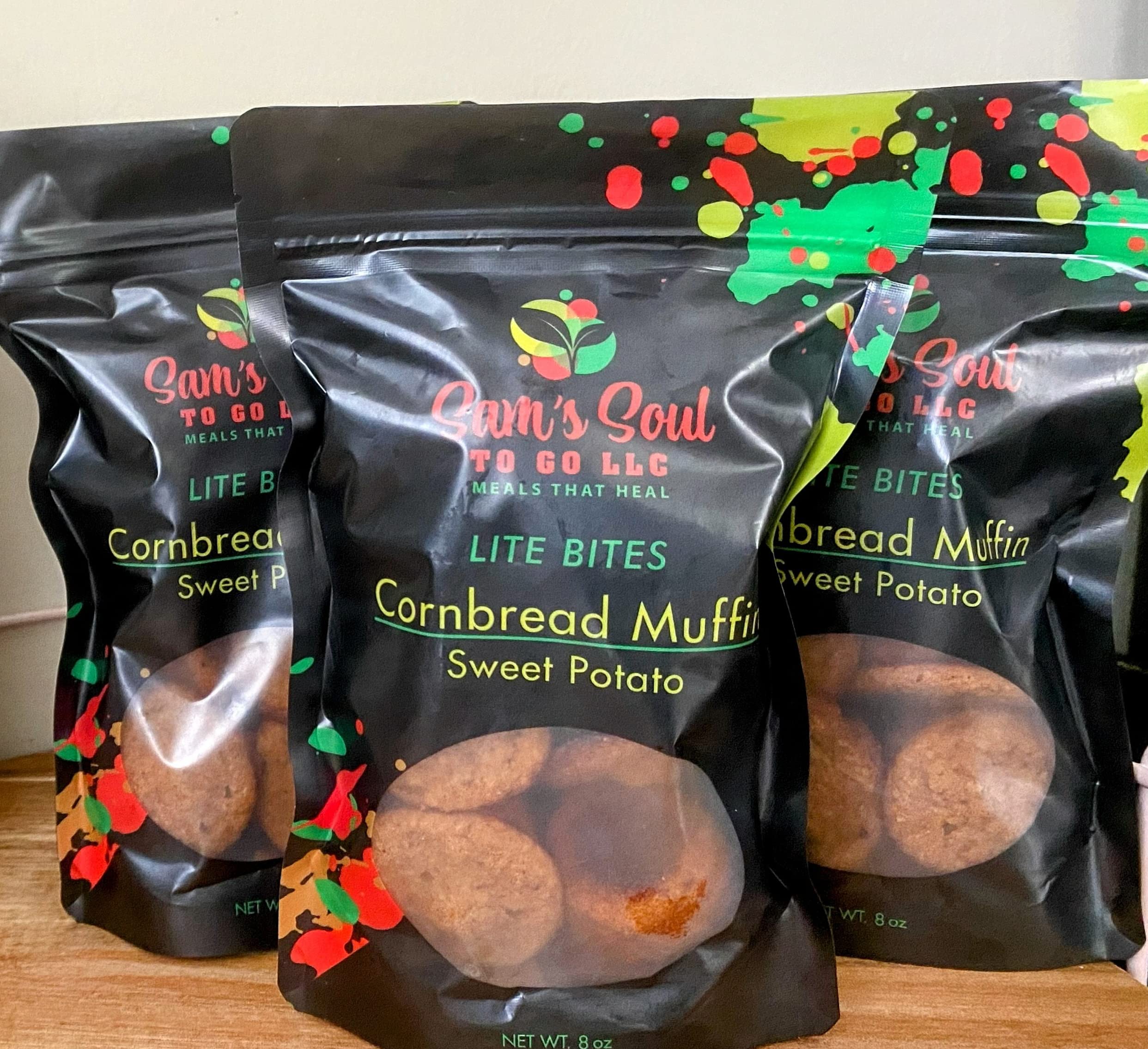 Amazon.com: Sam's Soul to Go Lite Bites: Sweet Potato Cornbread Muffins ...