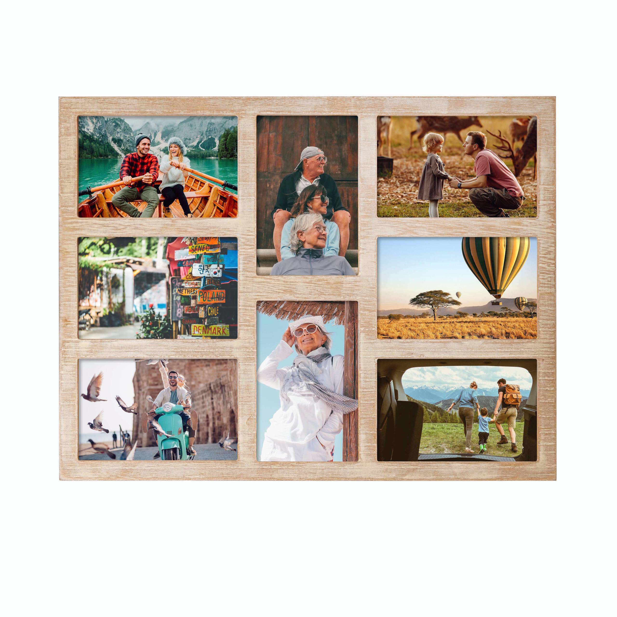 Photo Frames Multiple Pictures 4x6 Photos Display - 8 Openings Collage ...