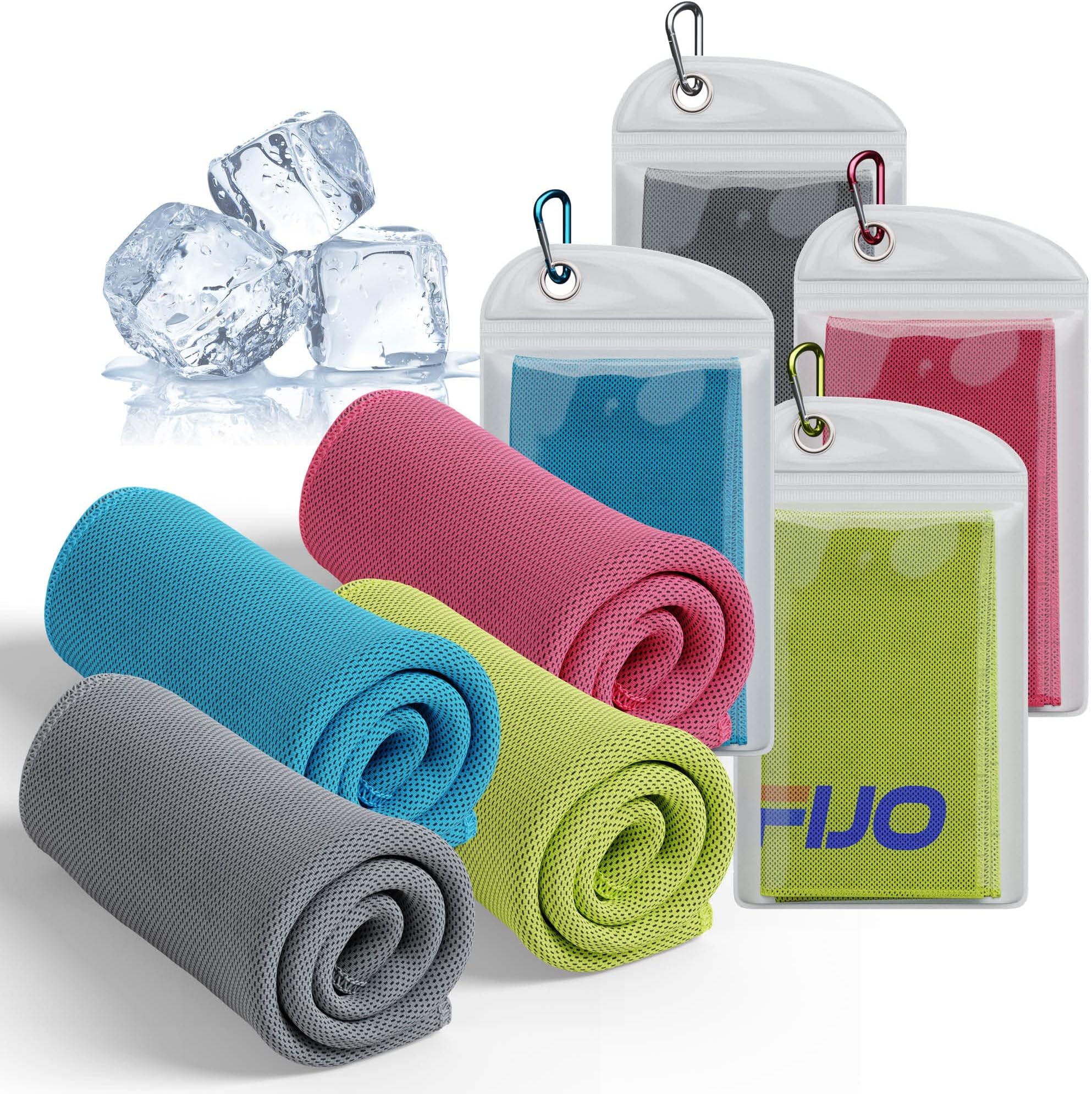 Amazon.com: 4 Pack Microfiber Cooling Towels for Neck and Face - Cool ...