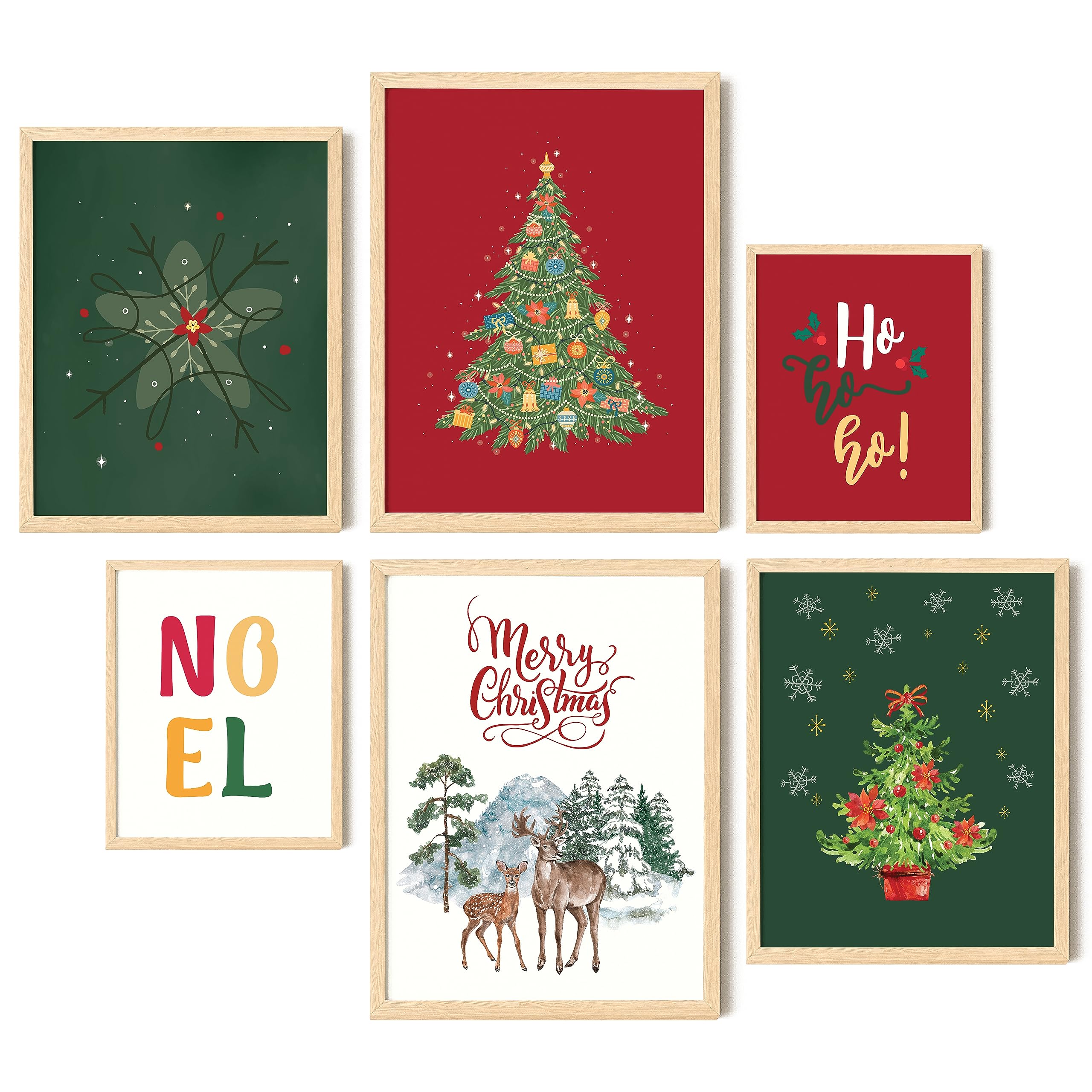 Amazon.com: EXCOOL CLUB Large Christmas Wall Art - 12x16 Merry ...