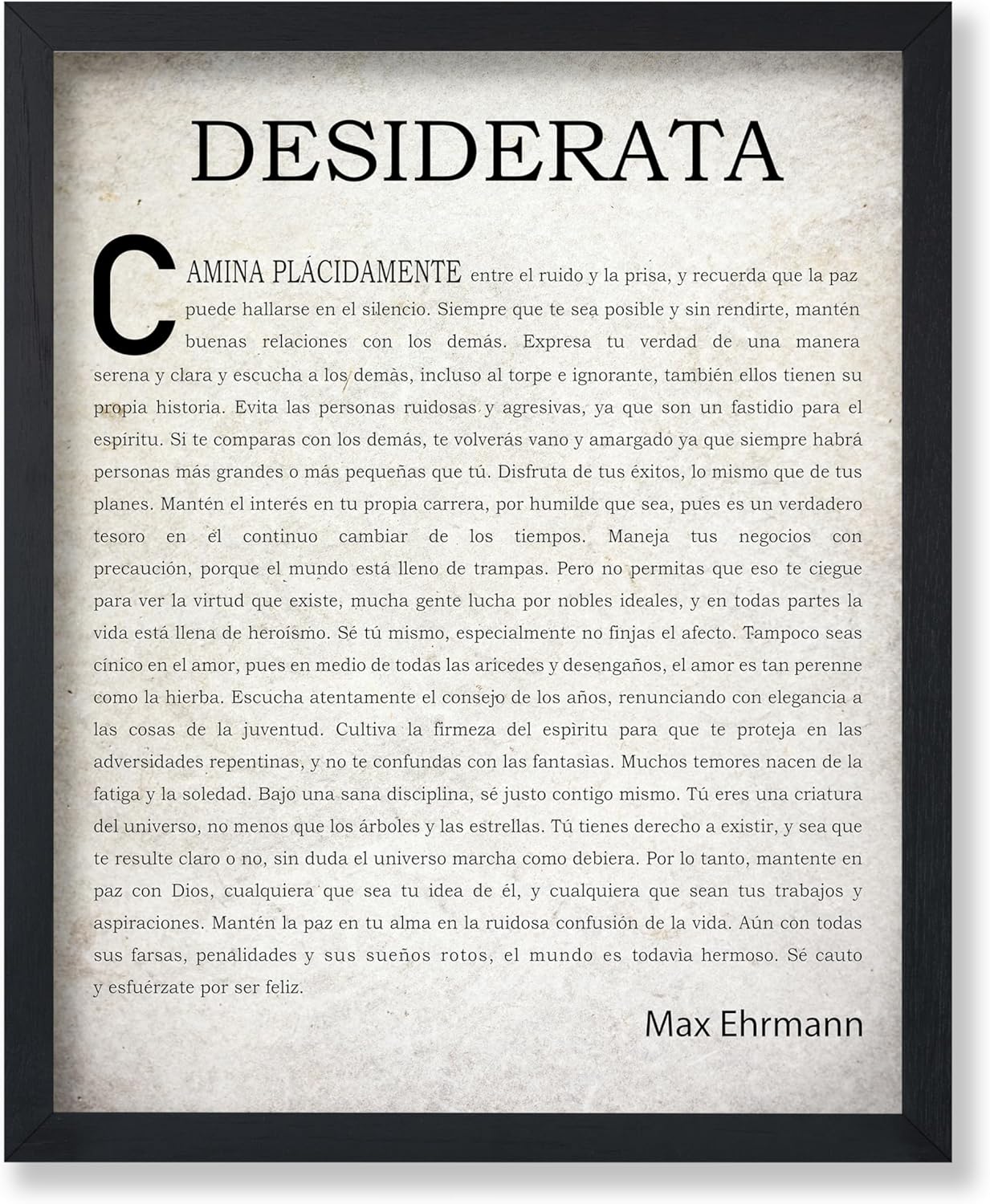 Amazon.com: Poster Master Max Erhmann Poster - Desiderata Print ...