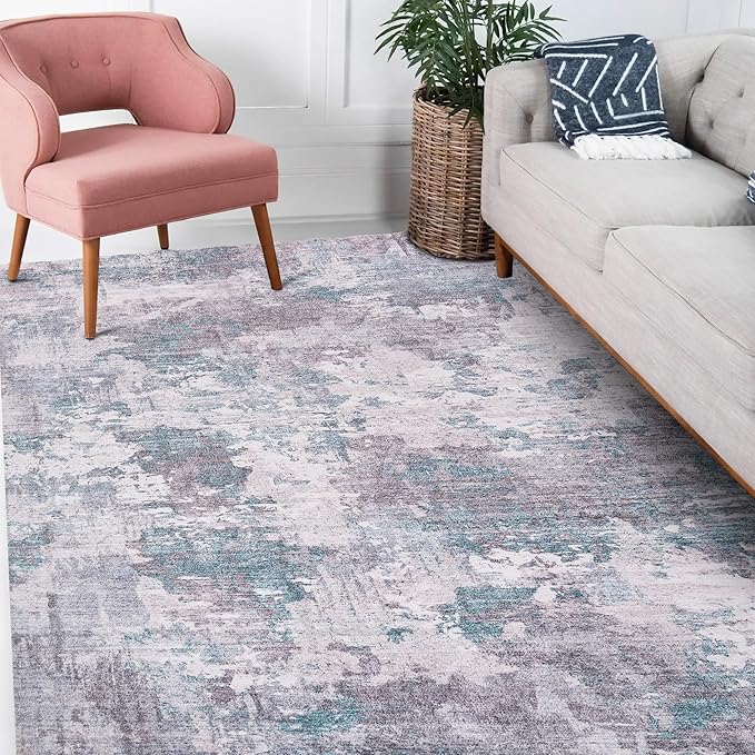 Amazon.com: Hatppto Washable Area Rug 5x7 Modern Abstract Rugs for ...