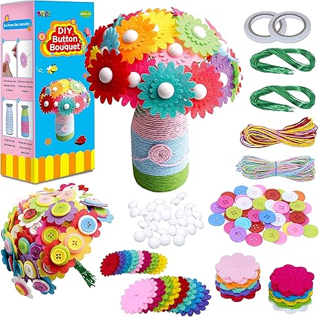Amazon.com: SpriteGru Flower Craft Kit for Kids,Make Your Own Flower ...