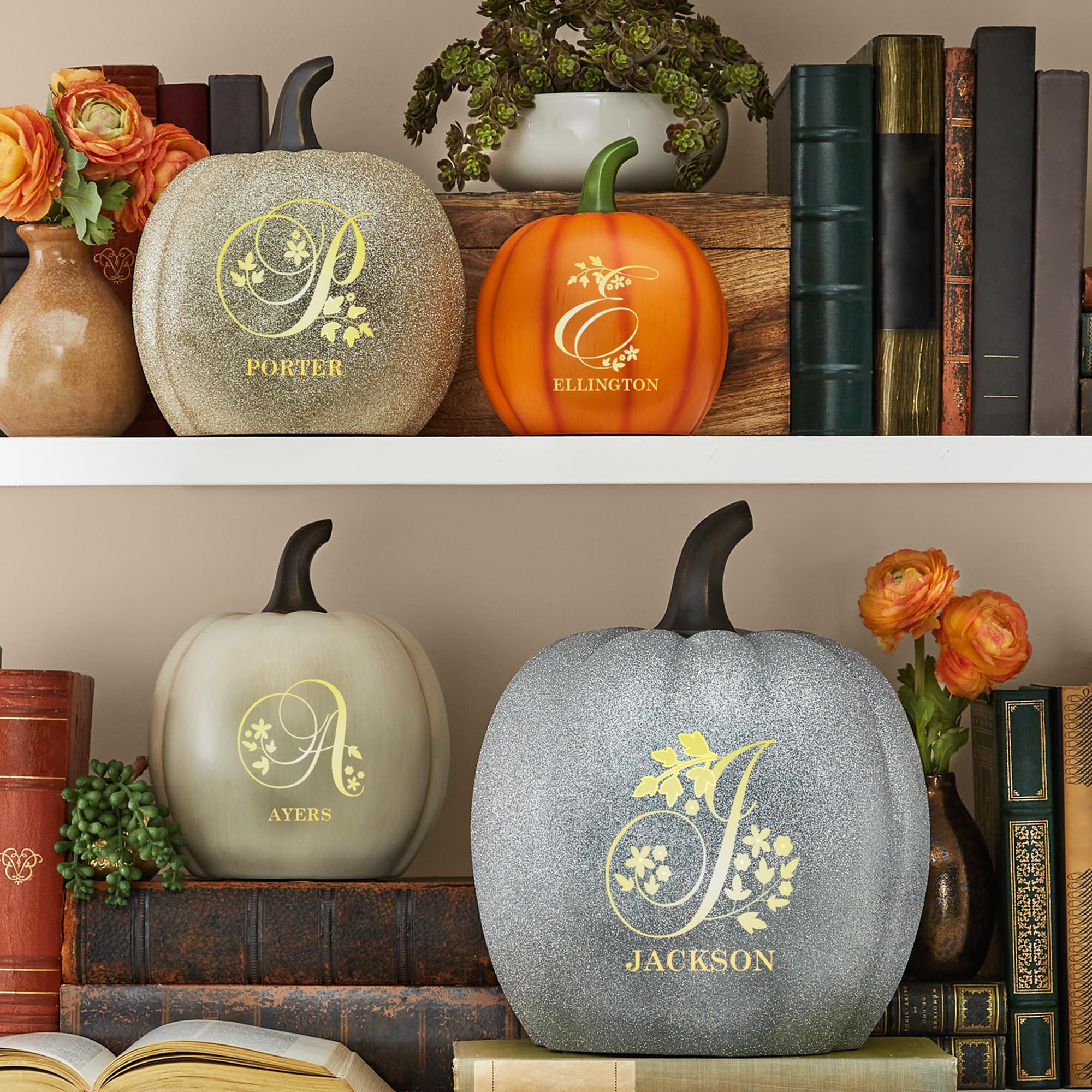 Personalized Light Up Pumpkin Personalized Halloween Projected Jack O