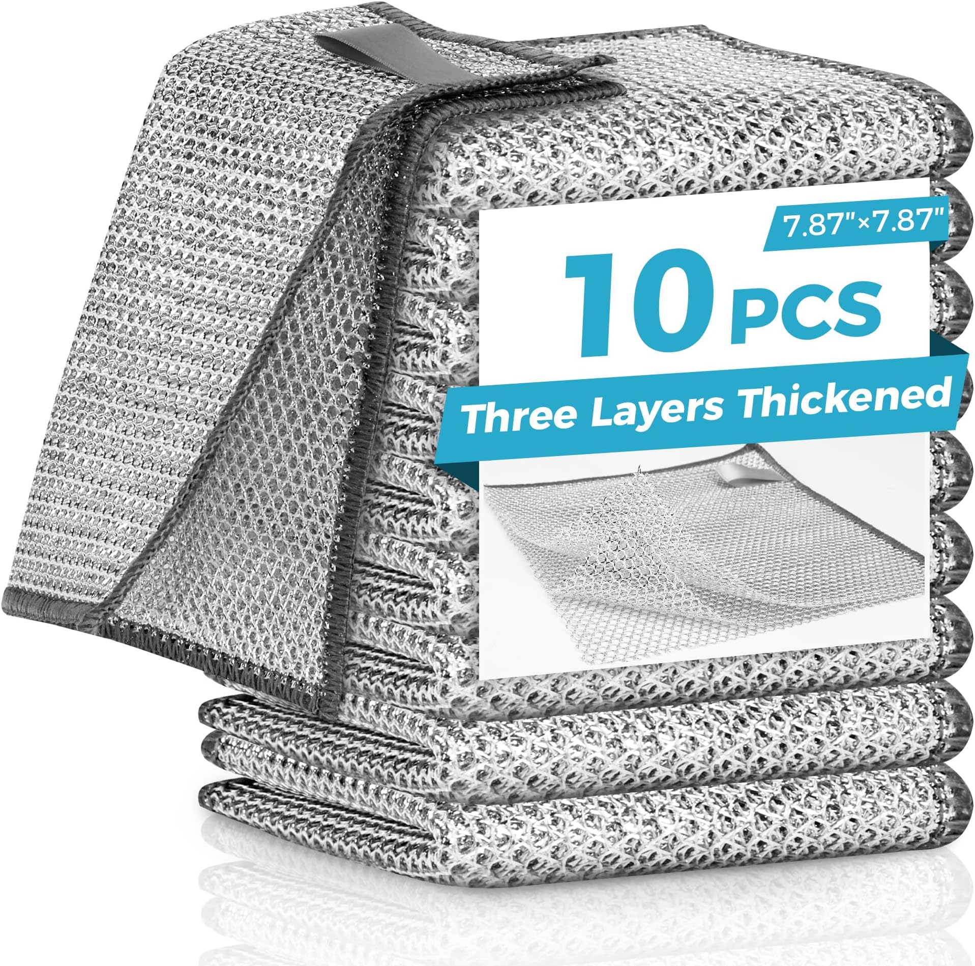 Amazon.com: Kuwish Innovative Dish Washing Net Cloths,Scourer,Quick Dry ...