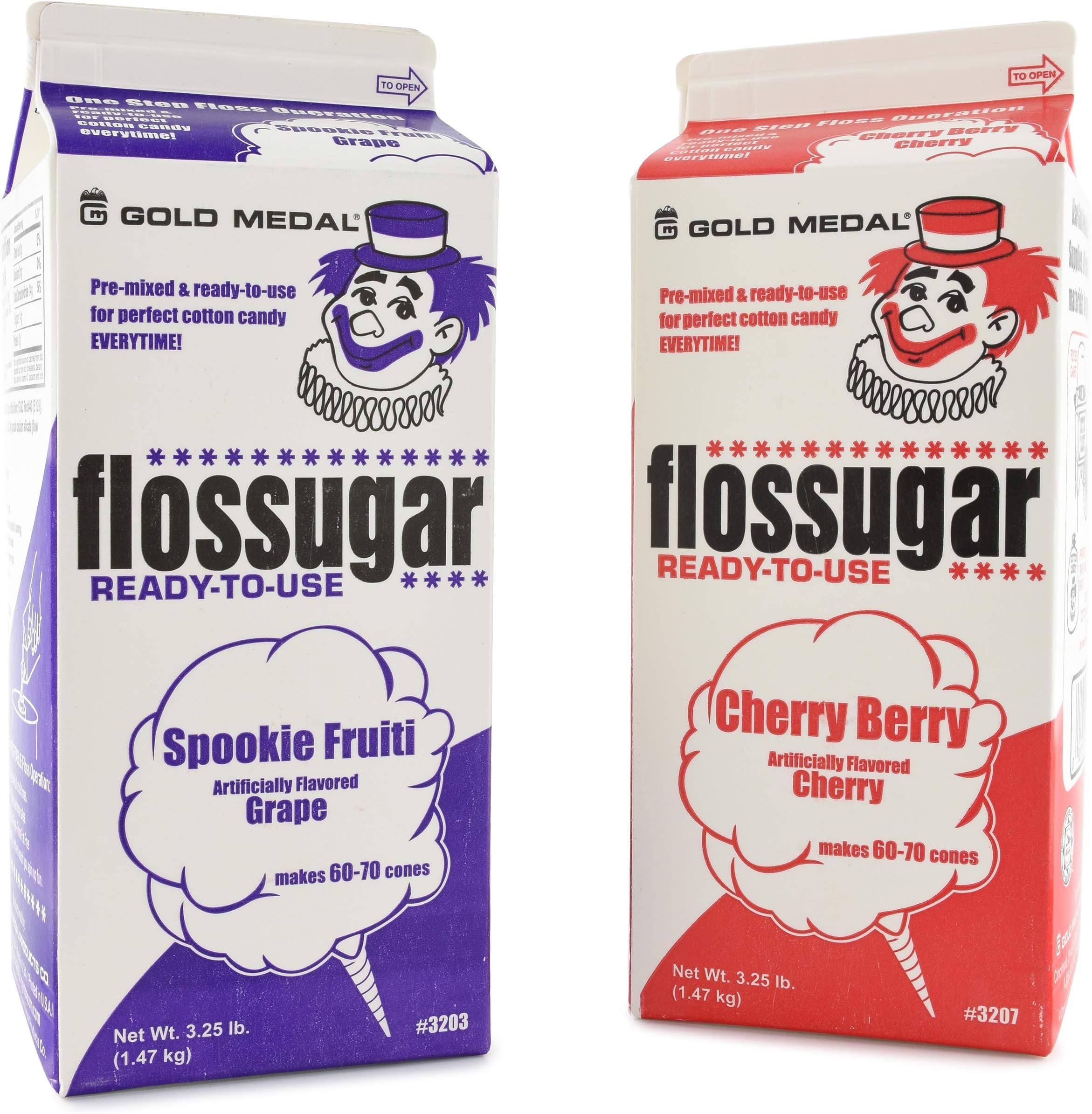 Amazon.com : Gold Medal Flossine Can, Cherry Red, 1 Pound : Candy ...
