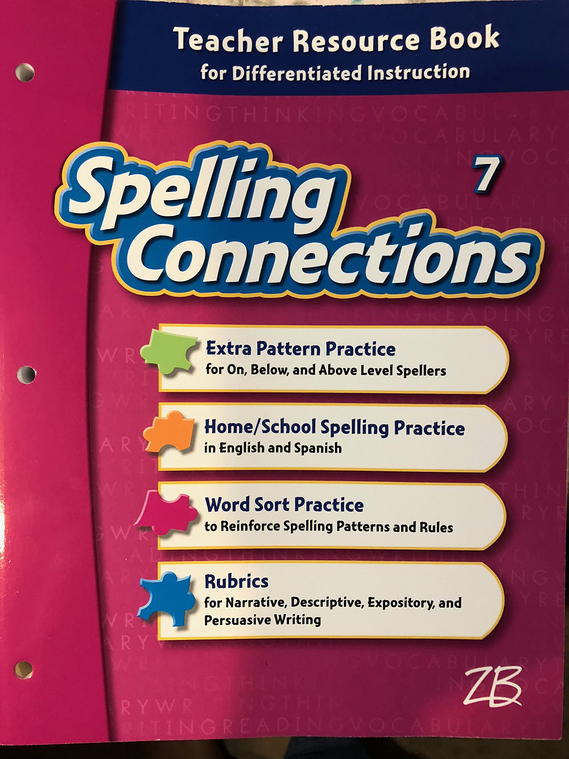 Spelling Connections 7 - Teacher Resource Book for Differentiated ...