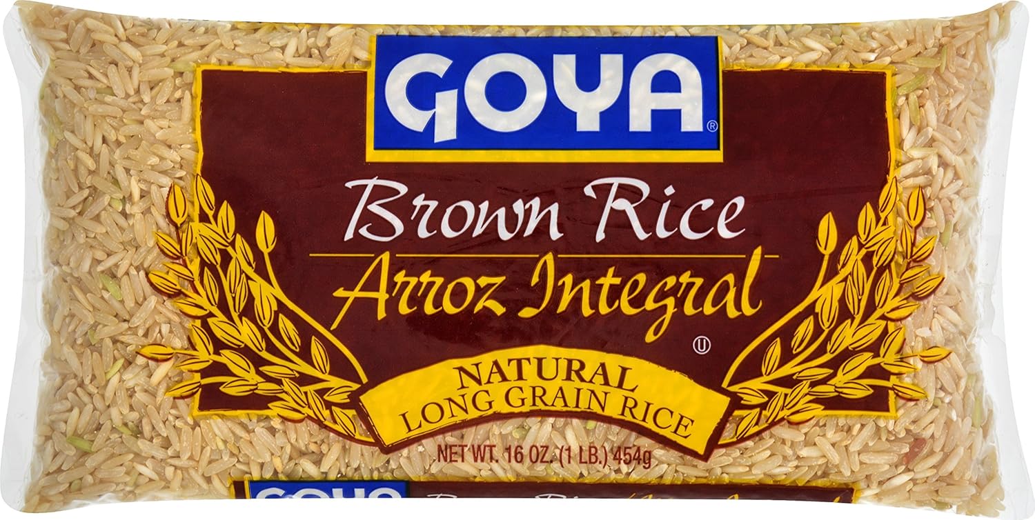Amazon.com : Goya Foods Natural Long Grain Brown Rice, 1 Pound ...