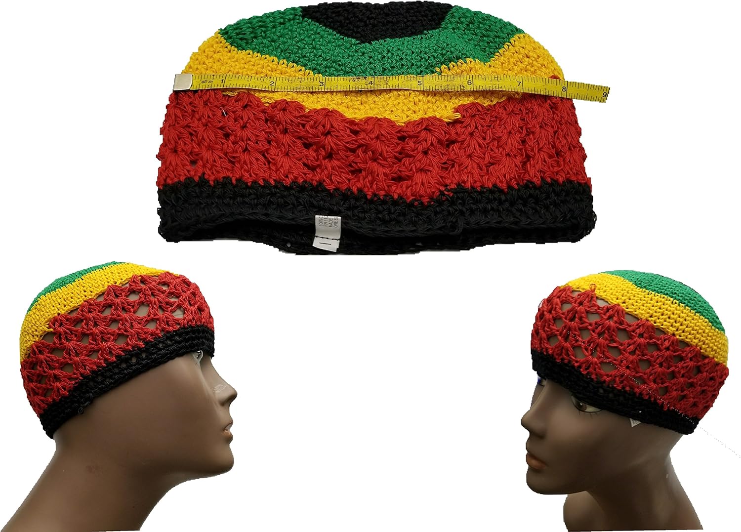 BUNFIRE Kufi Kofi Hat Skull Cap Islamic Muslim Prayer Al-Ameen Taqiyah ...