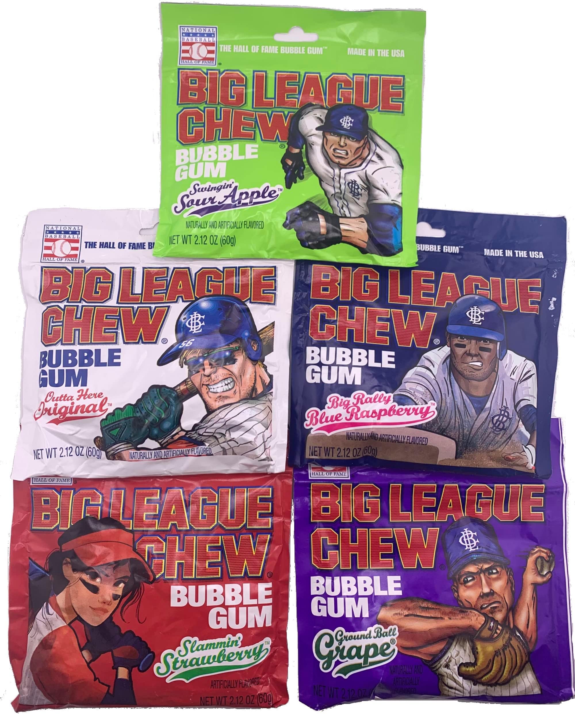 Amazon.com : Big League Chew Bulk Baseball Gum Variety Pack - 7 ...