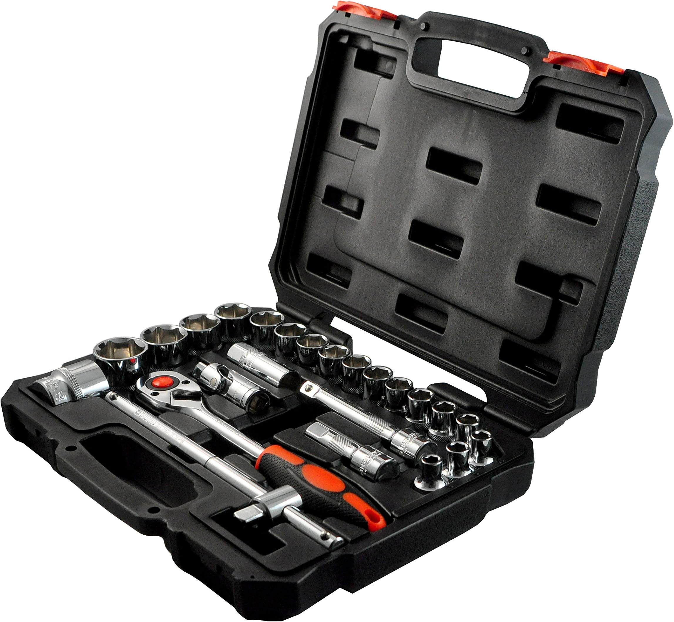 KOYANAGI Red 46 in 1 Pcs Tool Kit for Home Use Spanner Set Socket Set ...